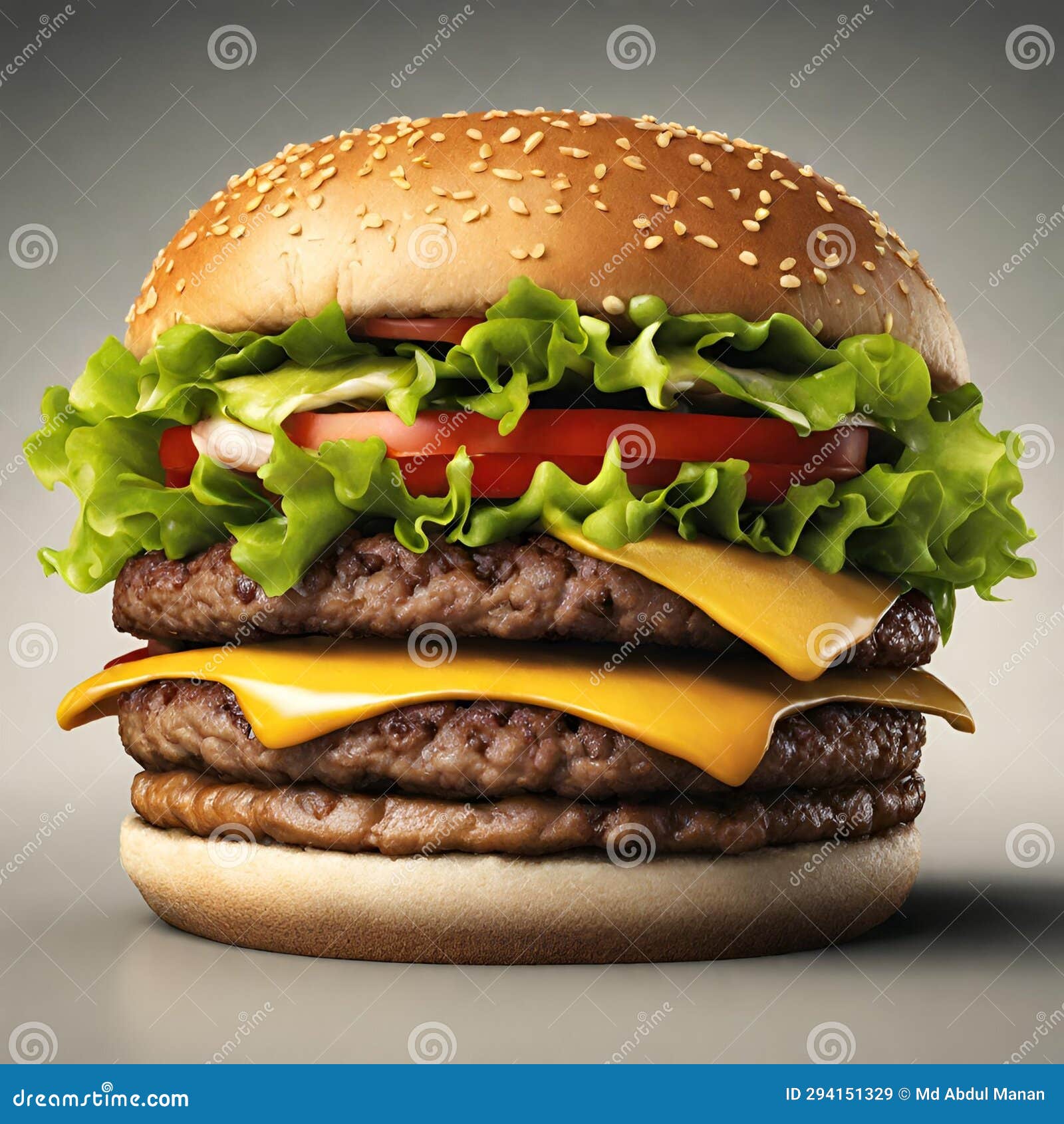 Mouthwatering Burger With Juicy Layers Royalty-Free Illustration ...