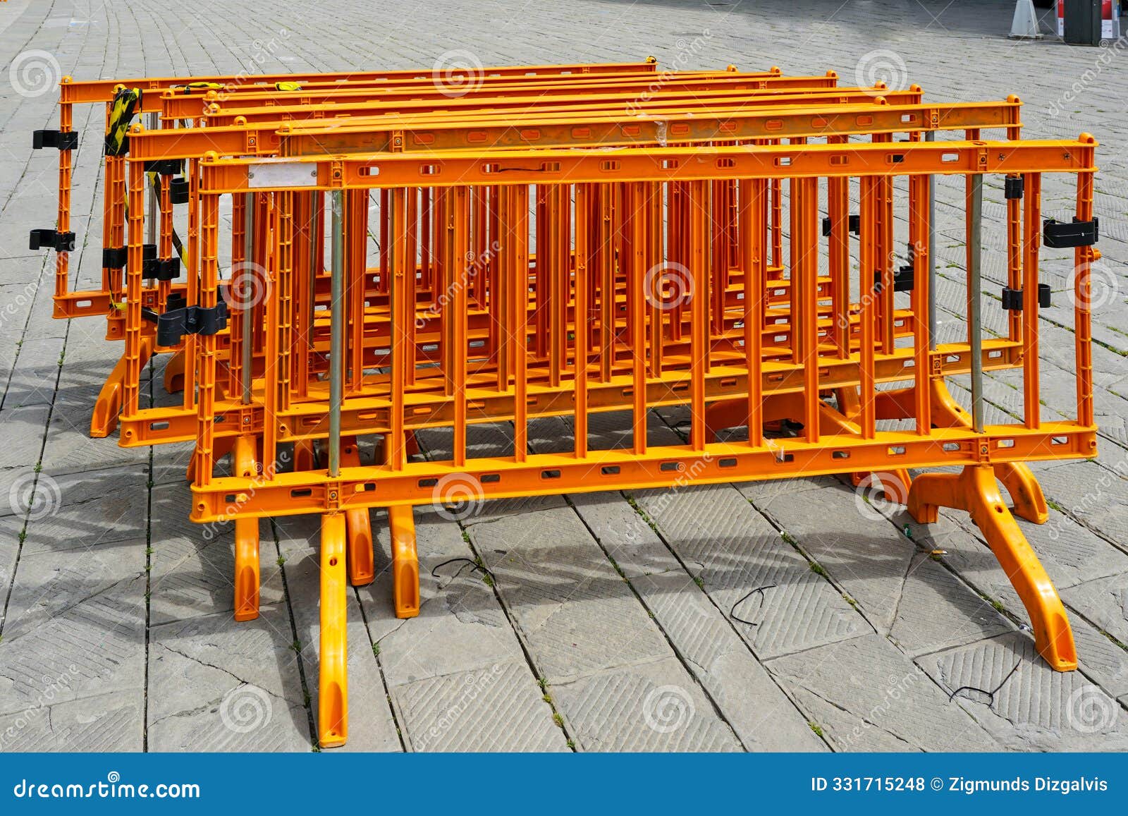 Movable Foldable Temporary Orange Plastic Barrier Sections for ...