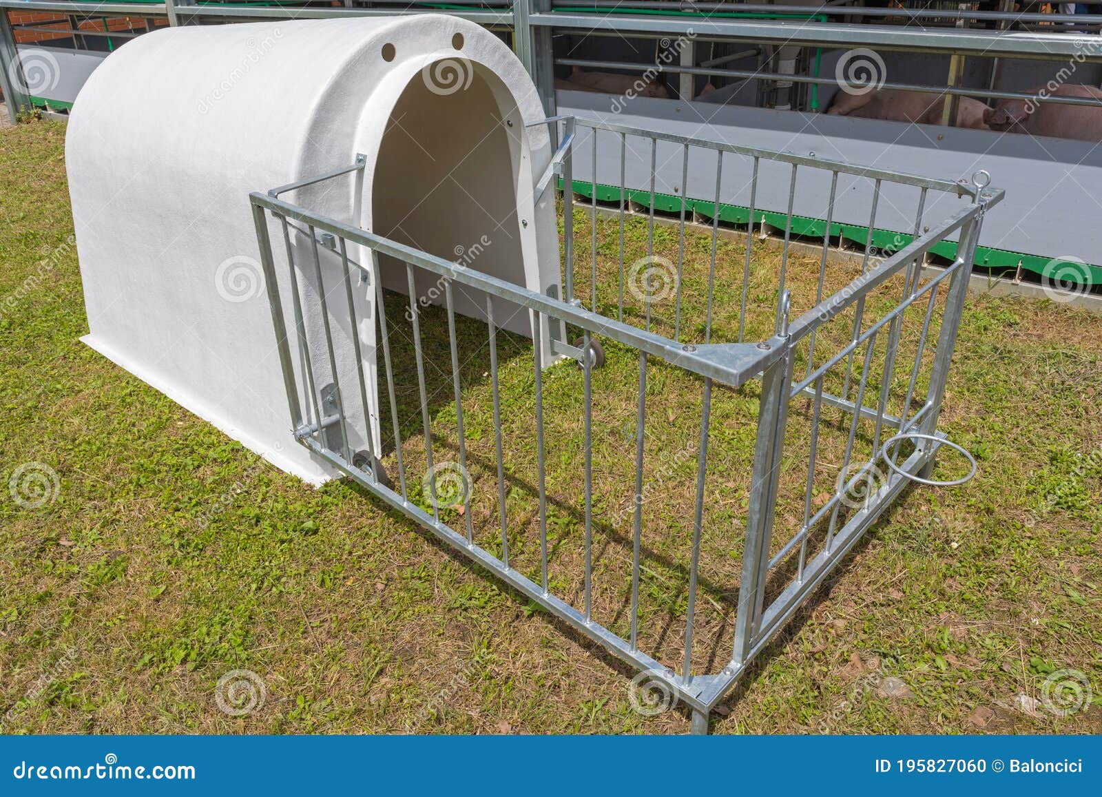 Movable Pig Sty stock photo. Image of fence, modern - 195827060