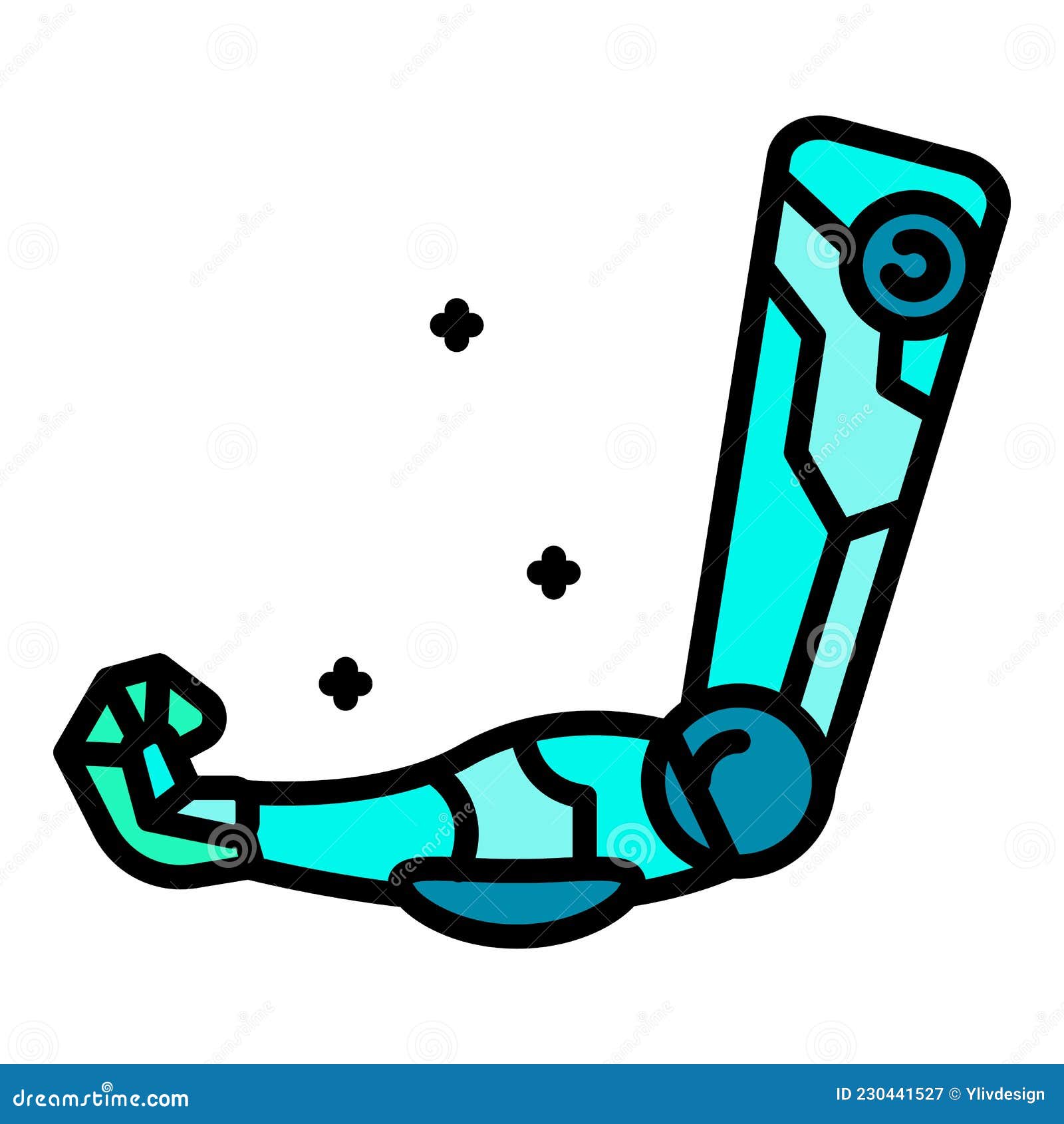 Movable Prosthetic Arm Icon Color Outline Vector Stock Vector ... Movable Prosthetic Arm Icon Color Outline Vector Stock Vector ...