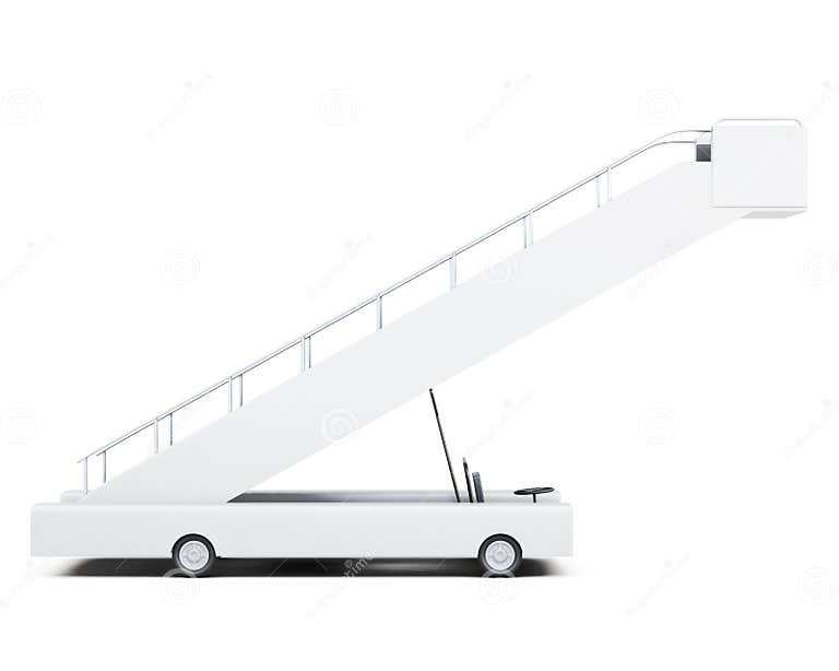 Movable Ramp Side View Isolated on White Background. 3d Rendering Stock ...