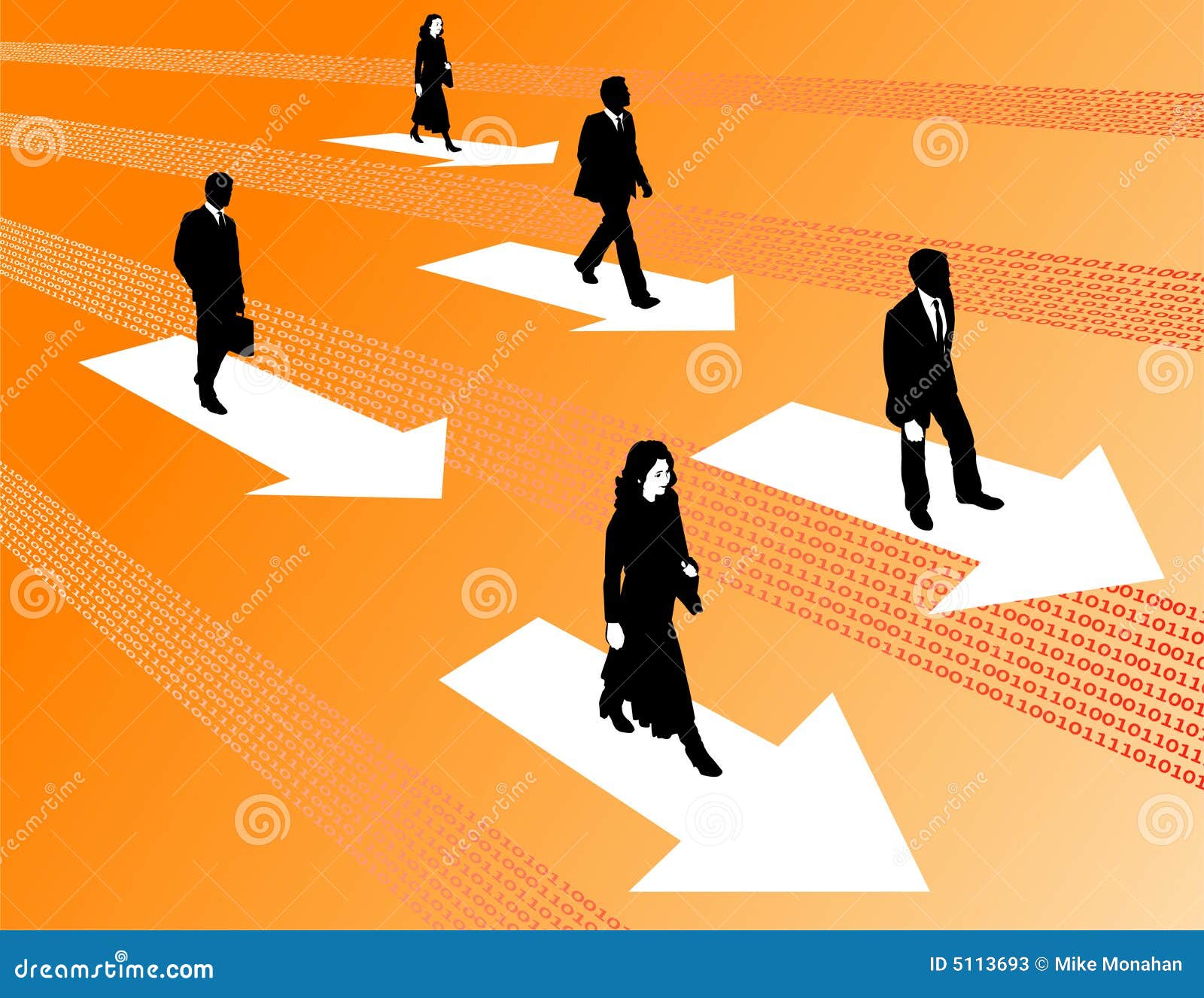 Move ahead people stock vector. Illustration of orange - 5113693