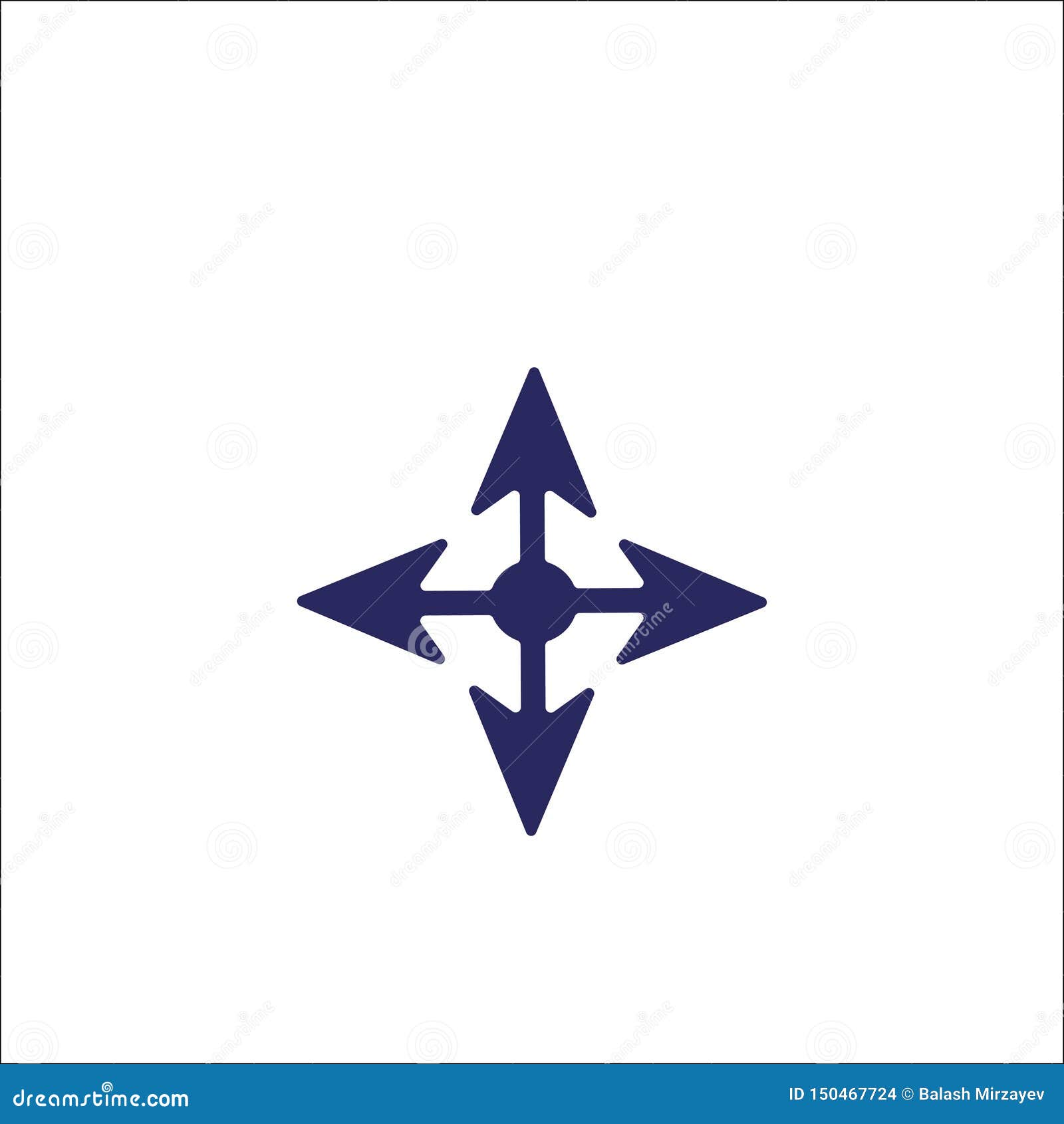 Move Arrow Icon Isolated Sign Symbol. Stock Vector - Illustration of ...