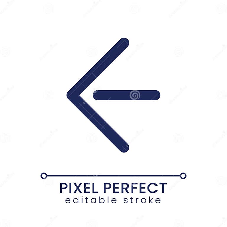 Move Back Pixel Perfect Linear Ui Icon Stock Vector - Illustration of ...
