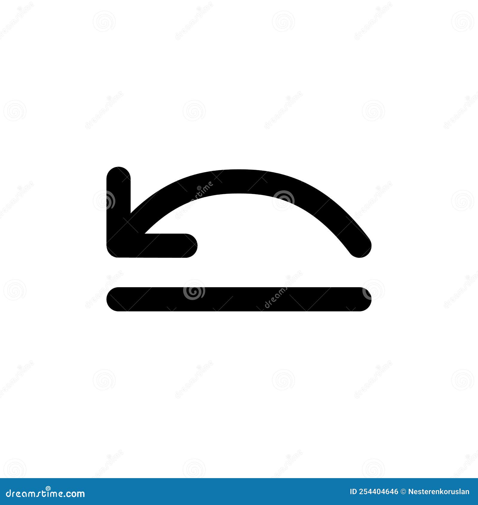 Move Backward Black Glyph Ui Icon Stock Illustration - Illustration of ...