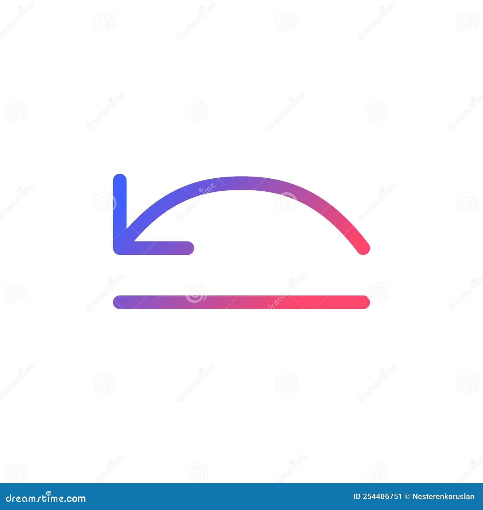 Move Backward Pixel Perfect Gradient Linear Ui Icon Stock Vector - Illustration of step, program ...