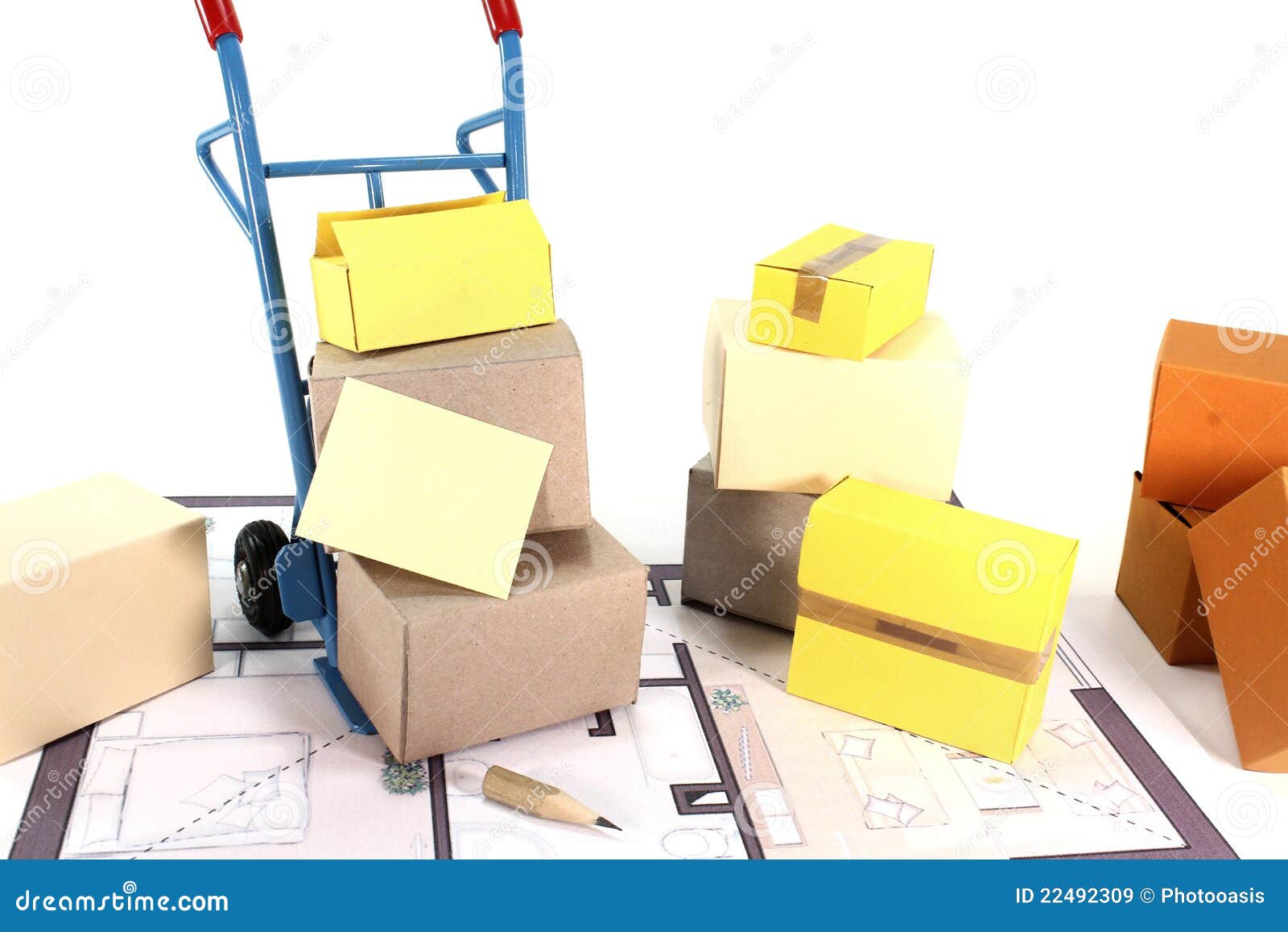 Move with boxes stock image. Image of transportation - 22492309