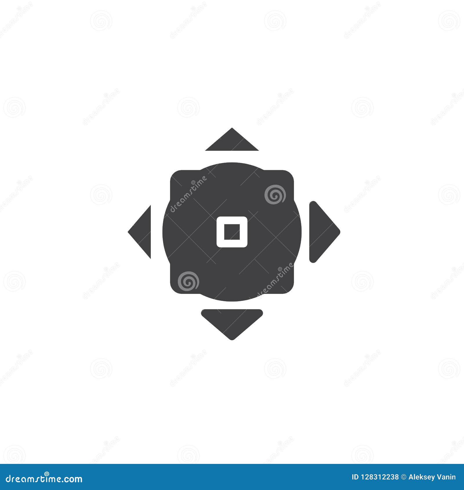 Move button vector icon stock vector. Illustration of flat - 128312238