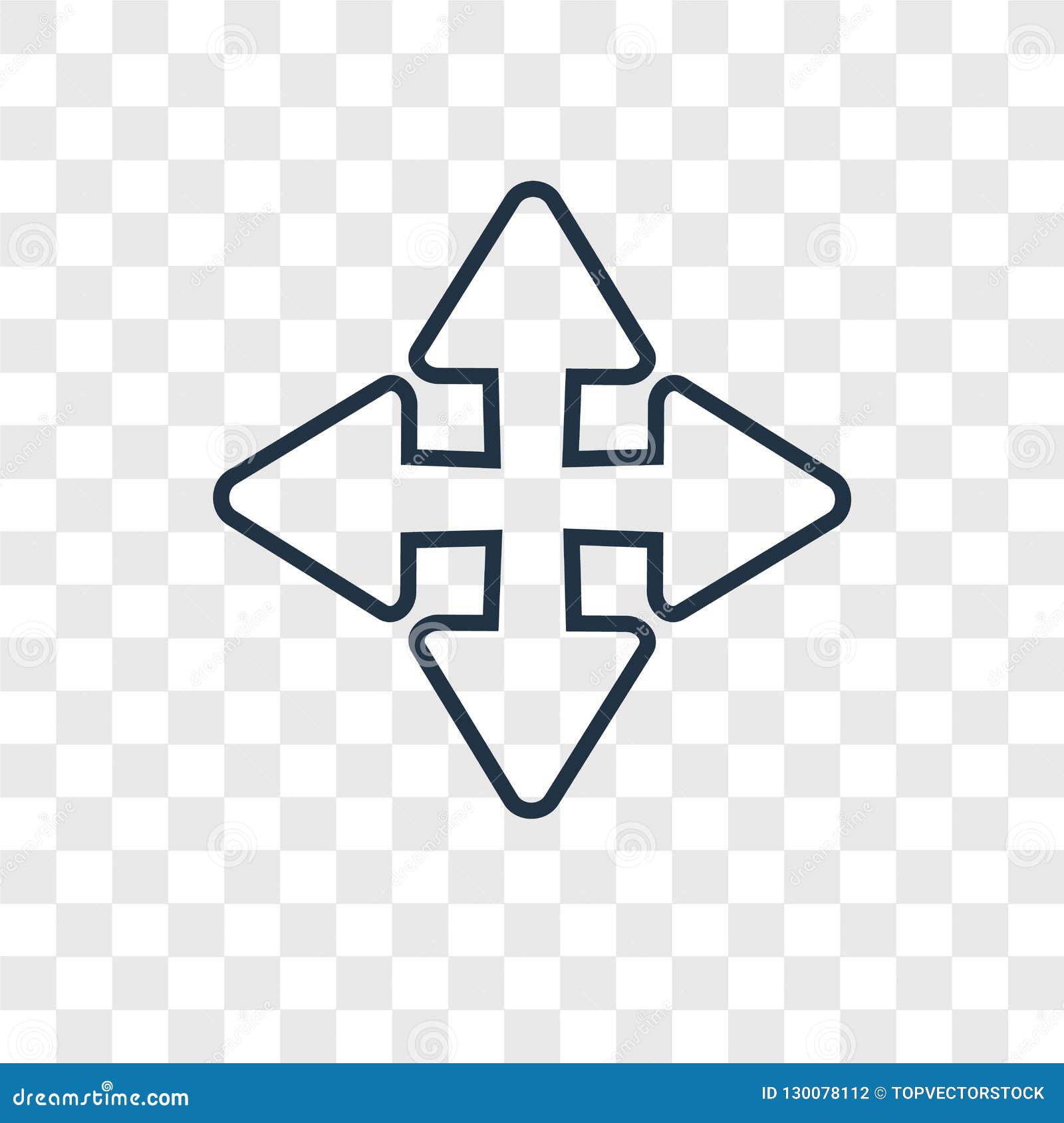 Move Concept Vector Linear Icon Isolated on Transparent Background ...