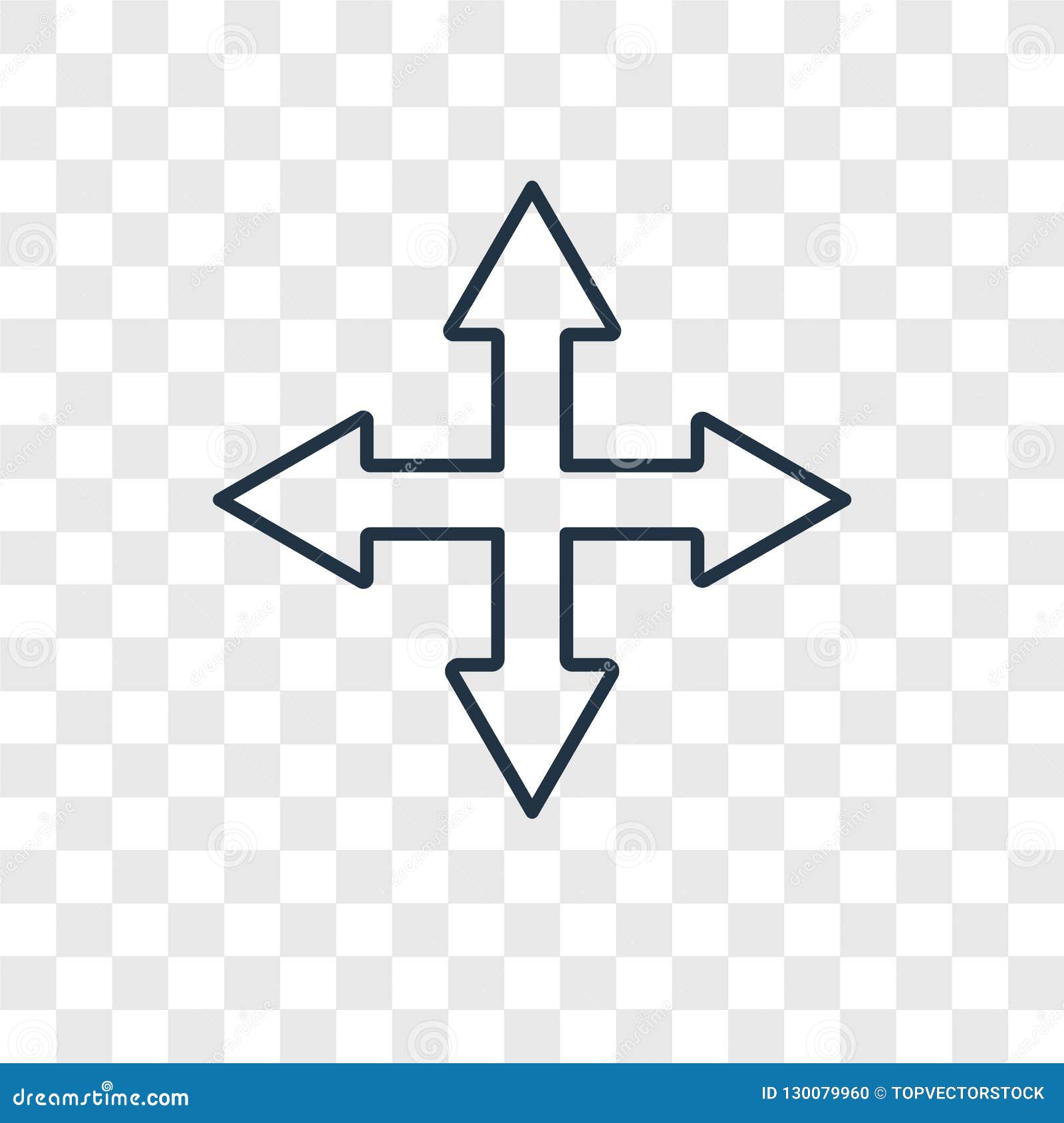 Move Concept Vector Linear Icon Isolated on Transparent Background ...