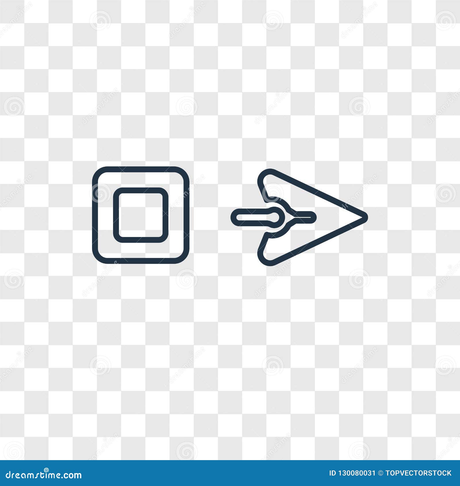 Move Concept Vector Linear Icon Isolated on Transparent Background ...