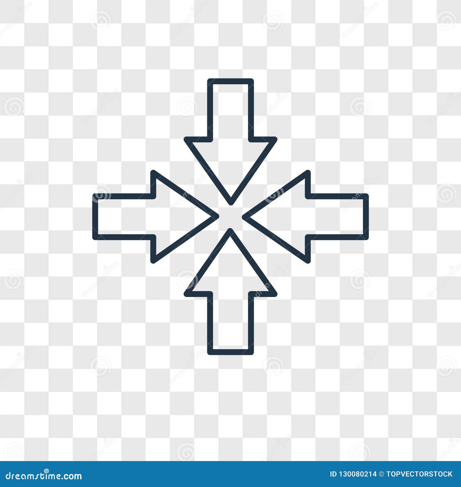 Move Concept Vector Linear Icon Isolated on Transparent Background ...