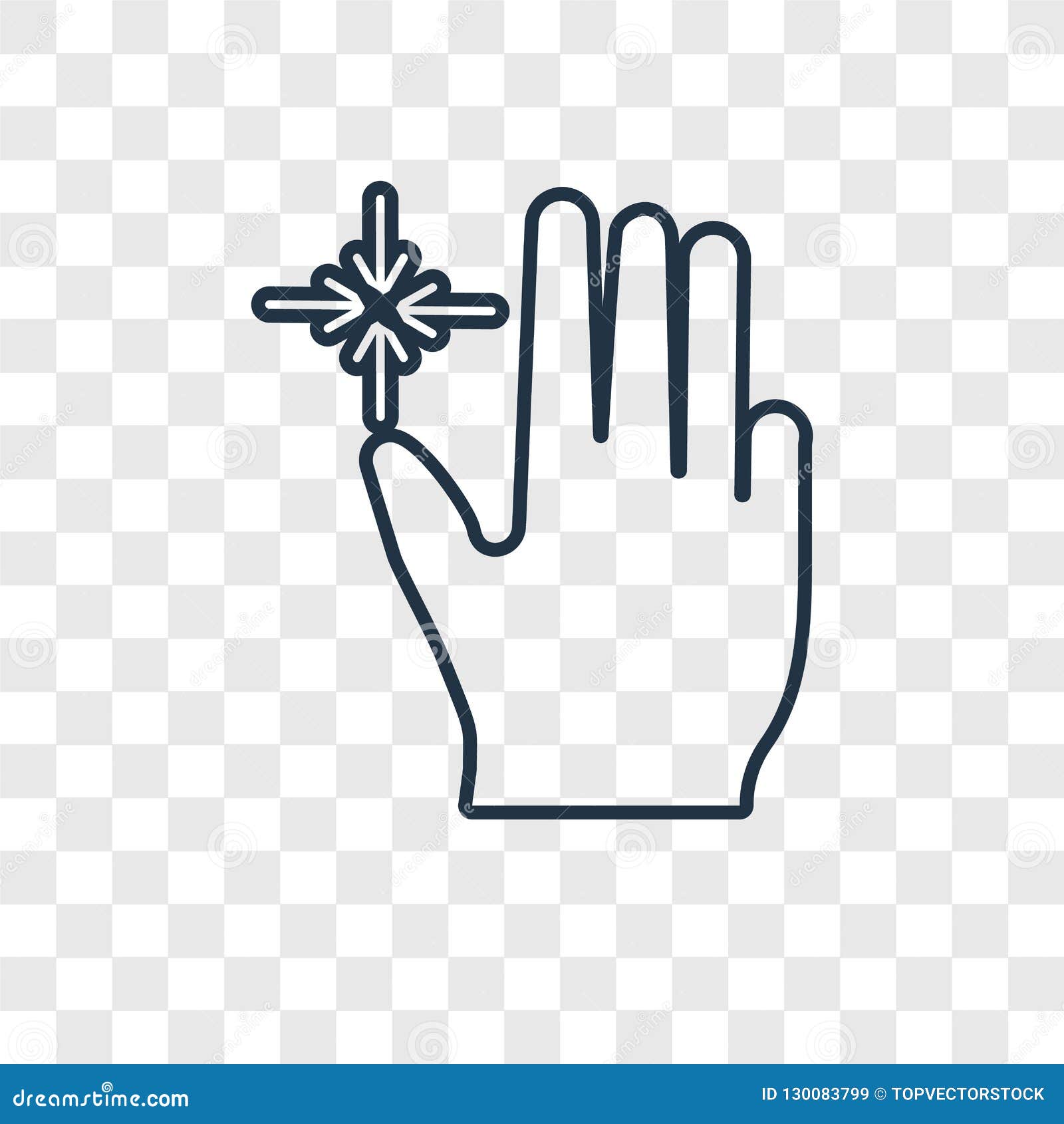 Move Concept Vector Linear Icon Isolated on Transparent Background ...