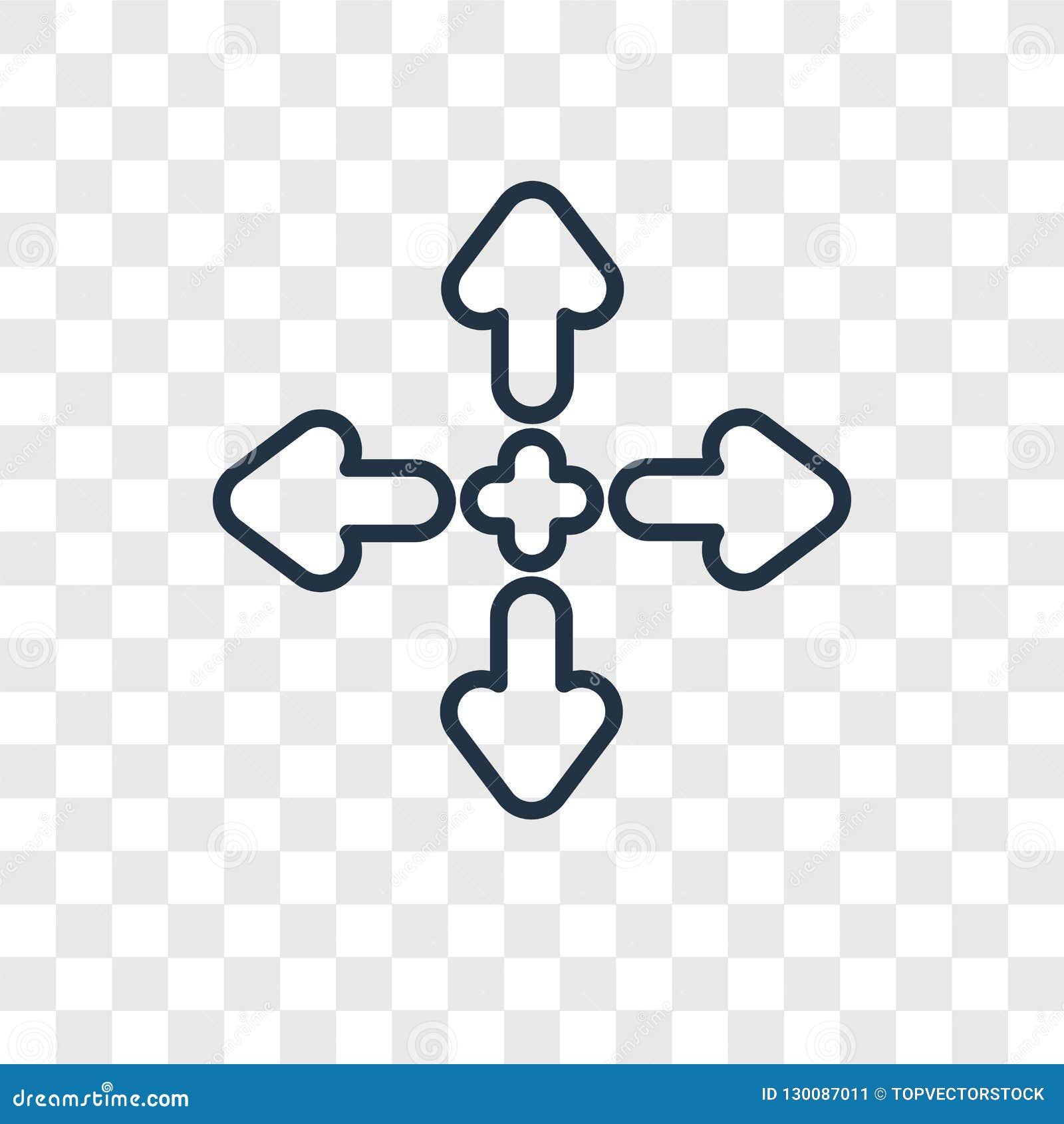 Move Concept Vector Linear Icon Isolated on Transparent Background ...