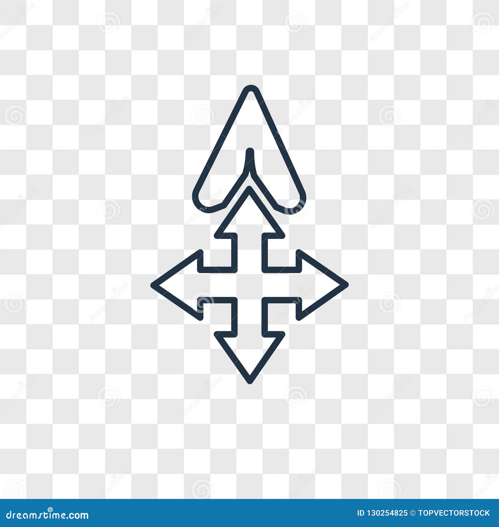 Move Concept Vector Linear Icon Isolated on Transparent Background ...