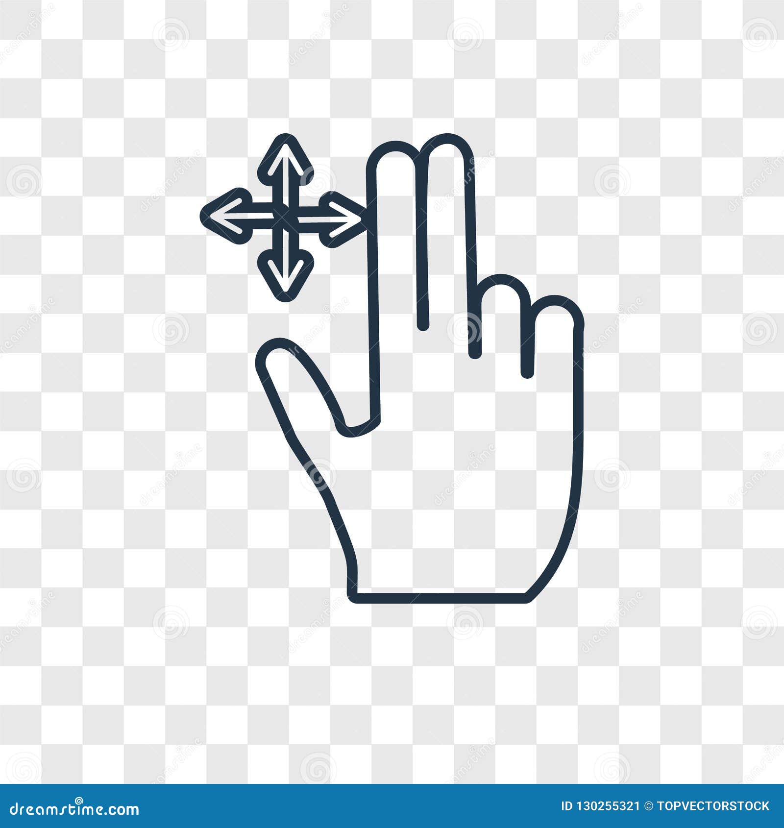 Move Concept Vector Linear Icon Isolated on Transparent Background ...