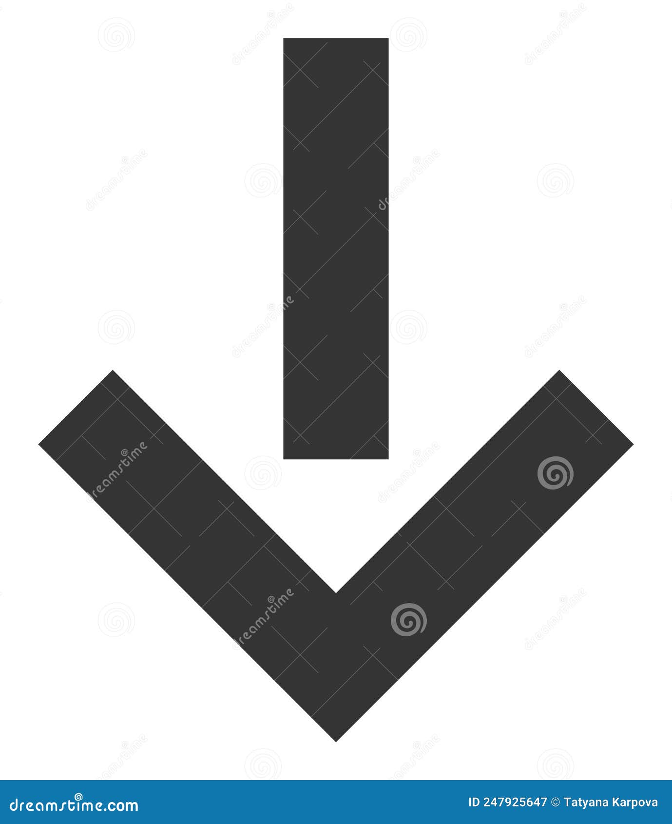 Move Down Vector Icon Flat Illustration Stock Vector - Illustration of ...