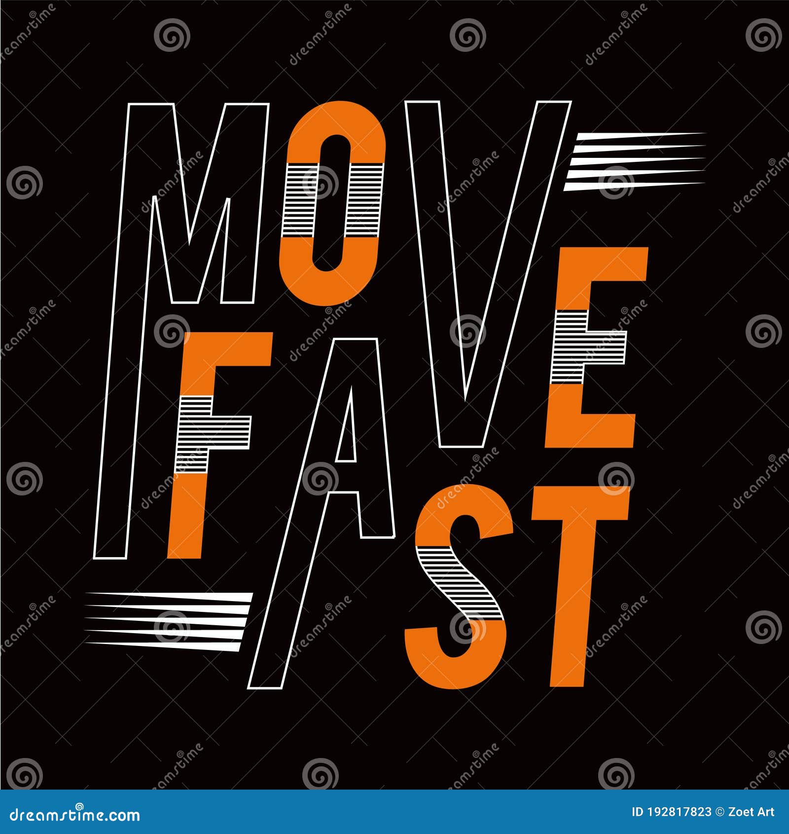 Move Fast Sport Athletic Typography , Tee Shirt Graphics,vectors Stock ...