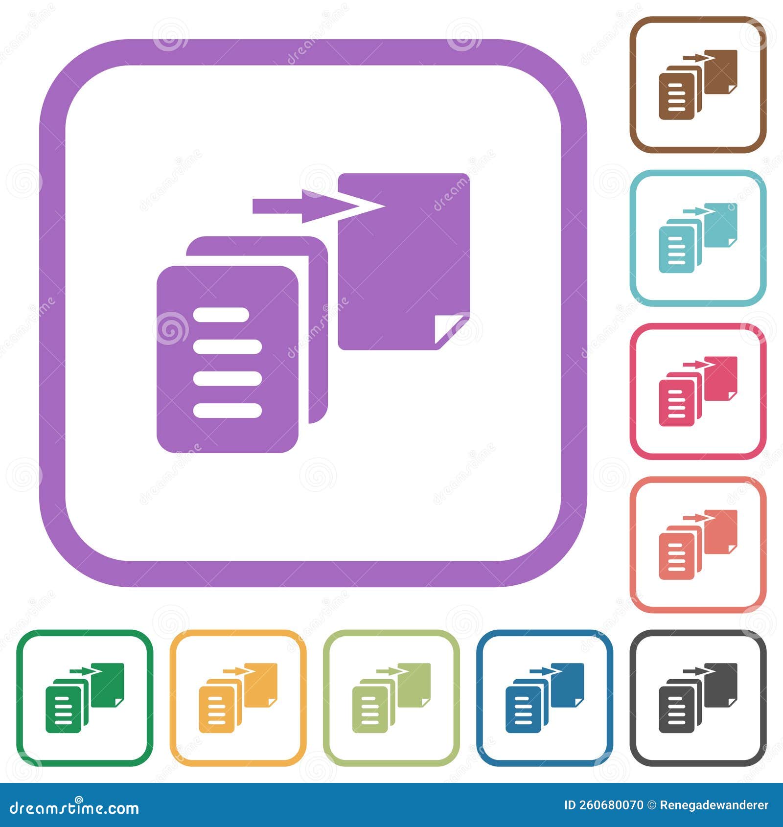 Move File Solid Simple Icons Stock Vector - Illustration of frames ...