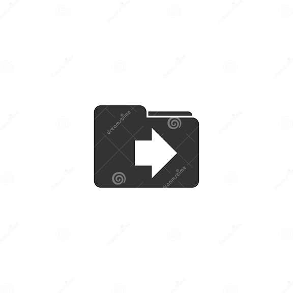 Move in Folder Icon in Simple Design. Vector Illustration Stock Vector ...