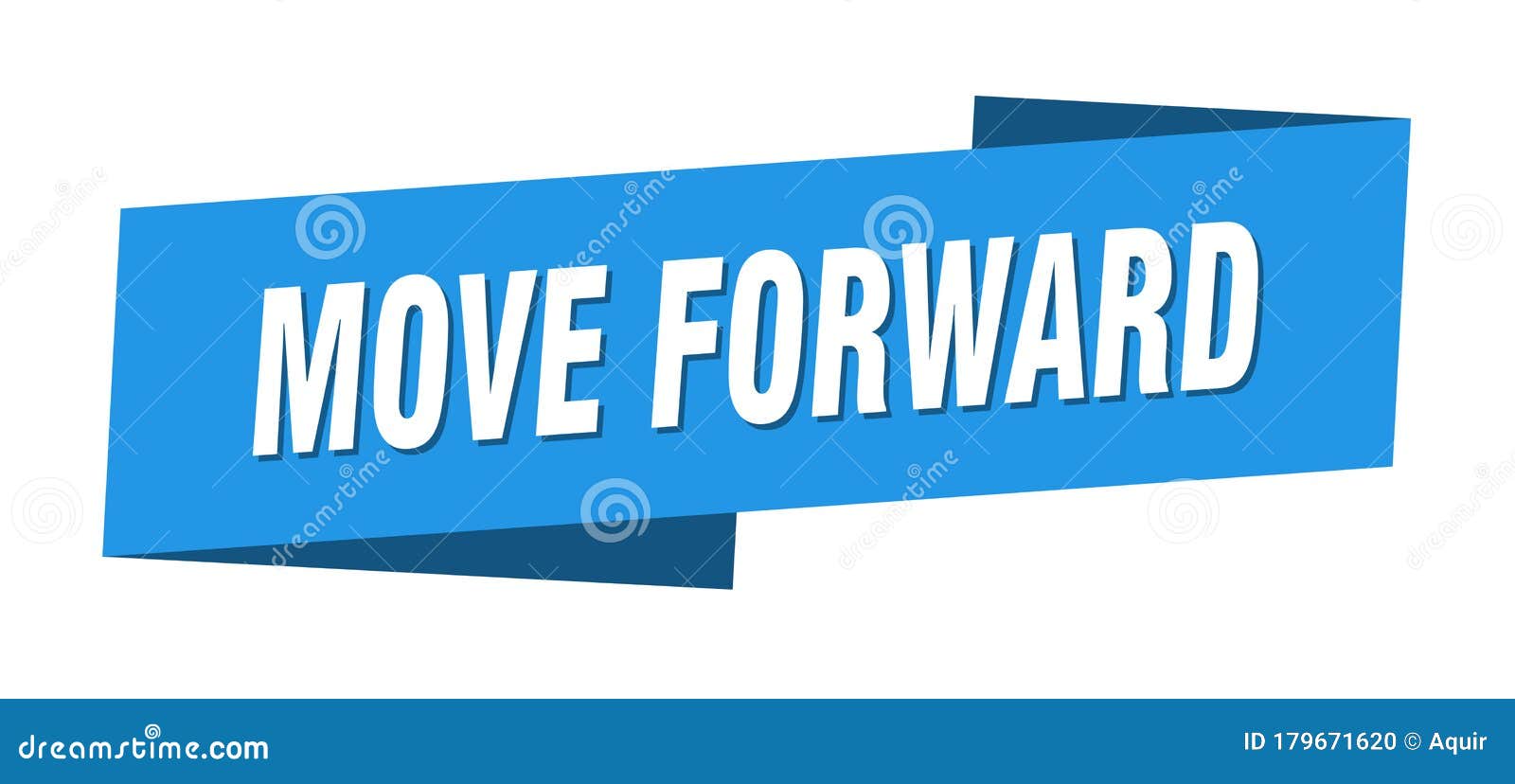Move Forward Banner Template. Move Forward Ribbon Label Stock Vector ...