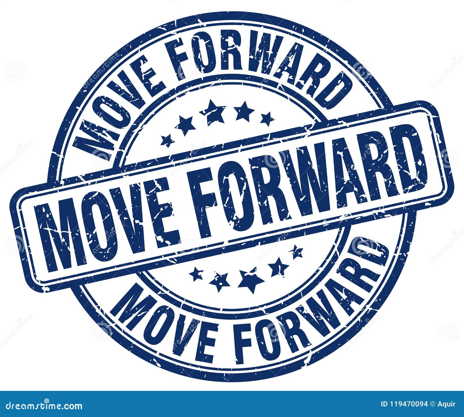 Move forward blue stamp stock vector. Illustration of badge - 119470094