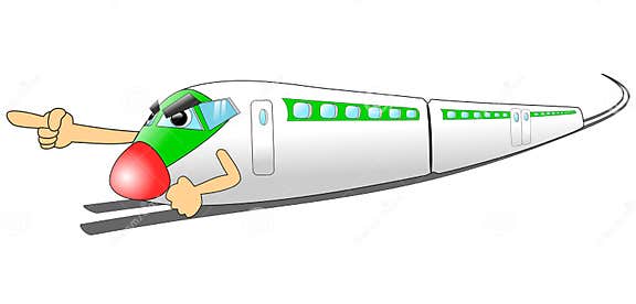 Move forward, Bullet Train stock illustration. Illustration of cartoon ...