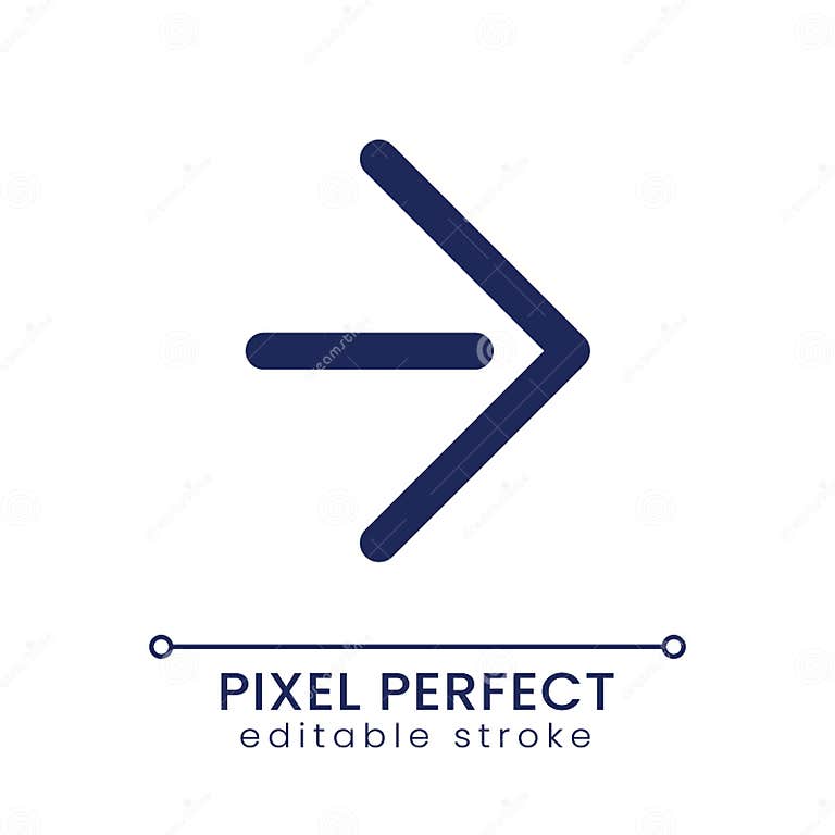 Move Forward Pixel Perfect Linear Ui Icon Stock Vector - Illustration of network, icon: 255828015