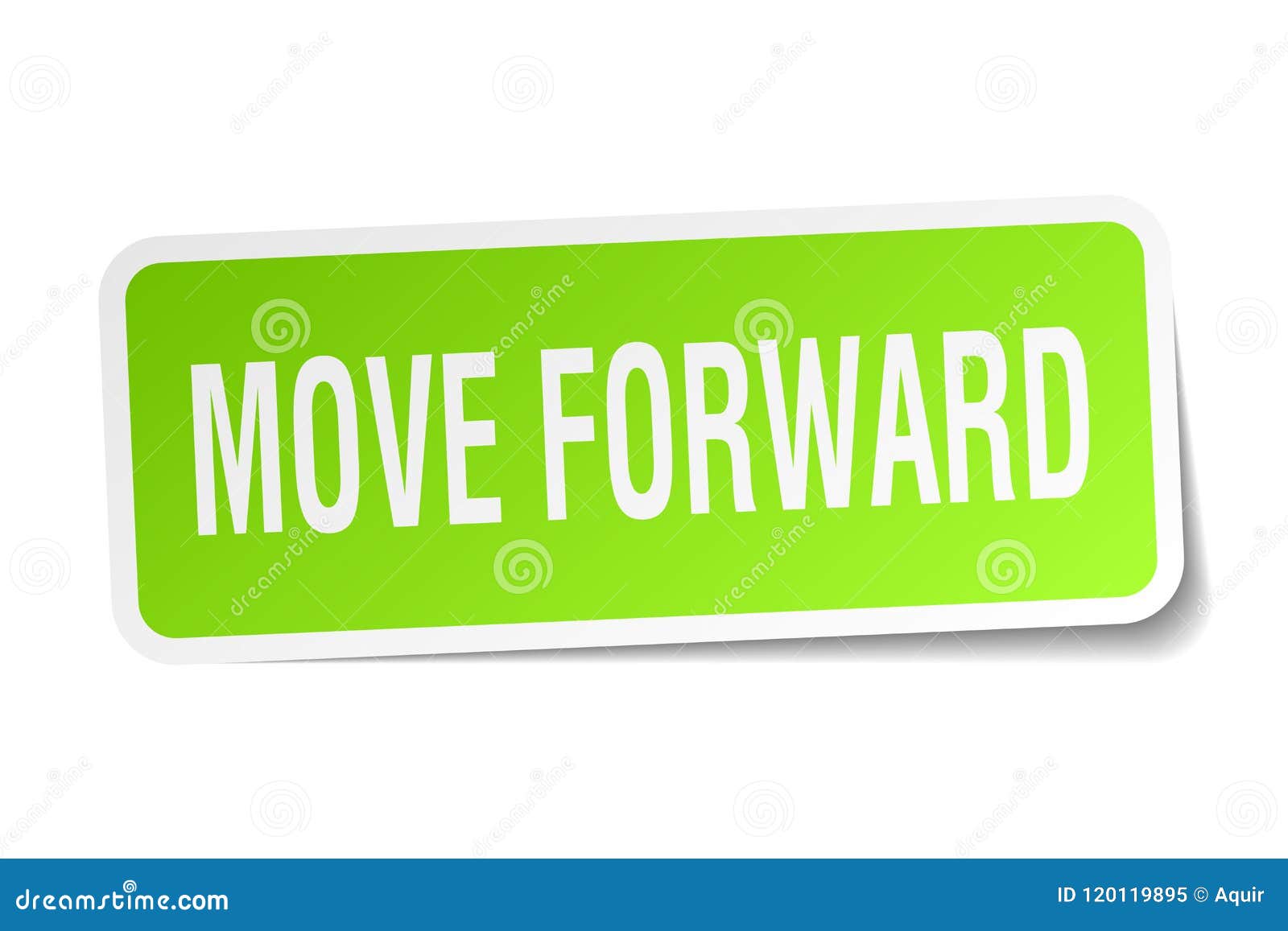 Move forward sticker stock vector. Illustration of banner - 120119895