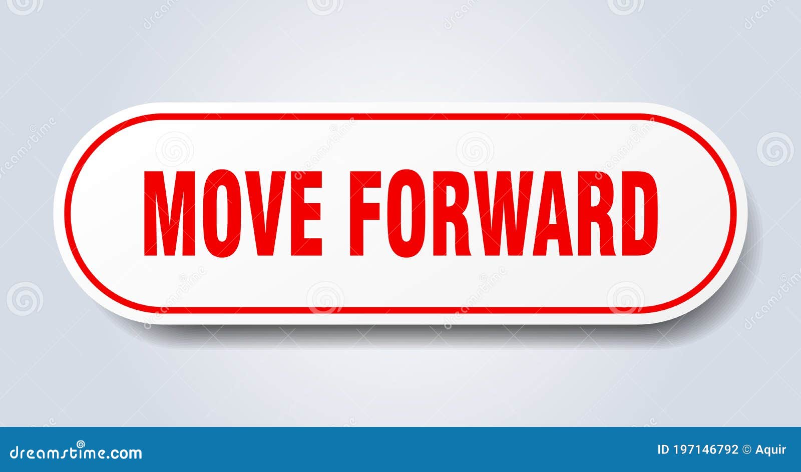 Move forward sticker. stock vector. Illustration of vector - 197146792