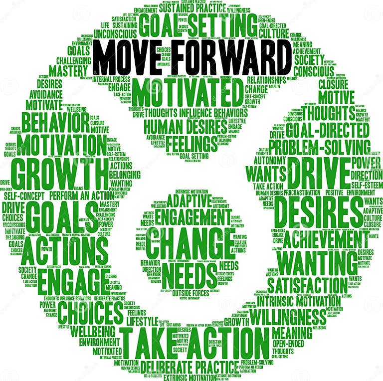 Move Forward Word Cloud stock vector. Illustration of goals - 211015978