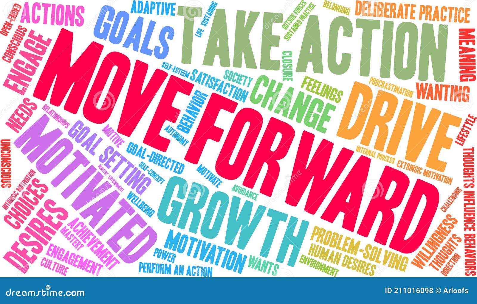 Move Forward Word Cloud stock vector. Illustration of intrinsic - 211016098