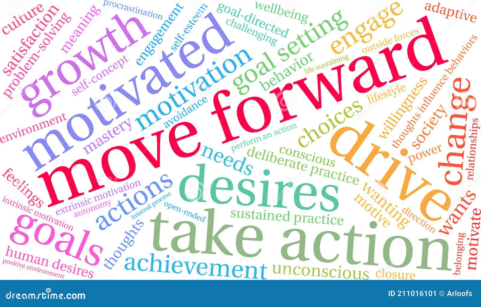 Move Forward Word Cloud stock vector. Illustration of esteem - 211016101