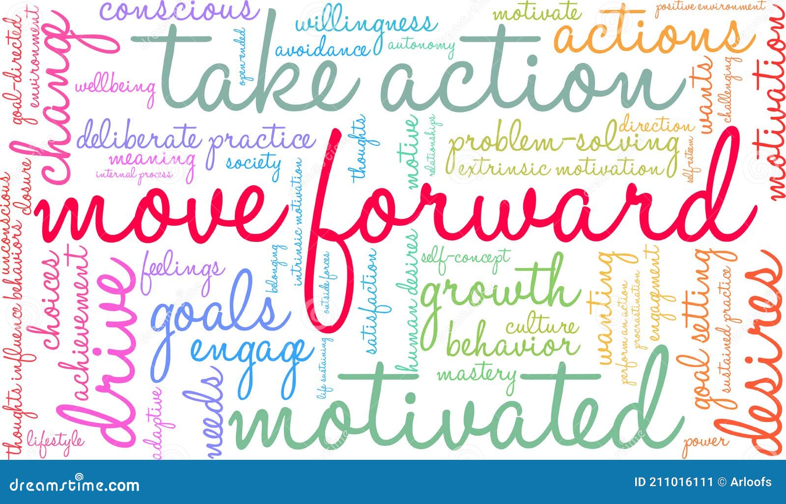 Move Forward Word Cloud stock vector. Illustration of directed - 211016111