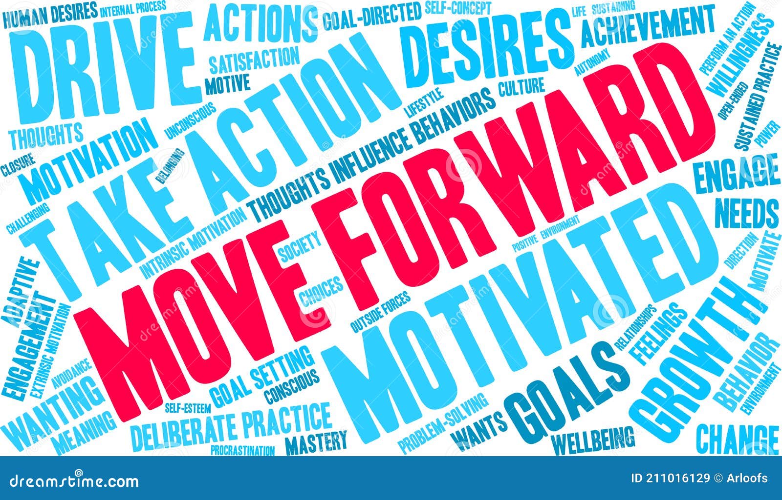 Move Forward Word Cloud stock vector. Illustration of deliberate ...