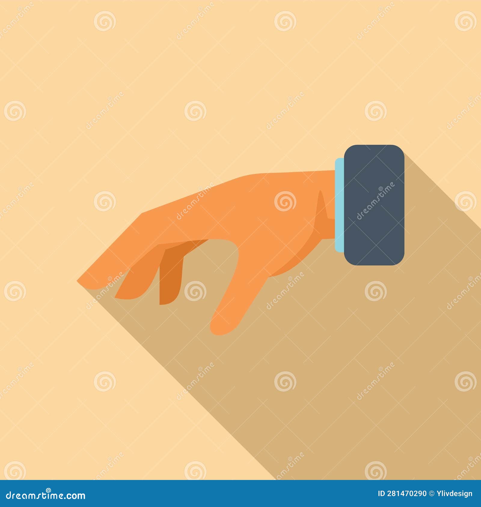 Move Gesture Icon Flat Vector. Finger Hold Stock Illustration ...