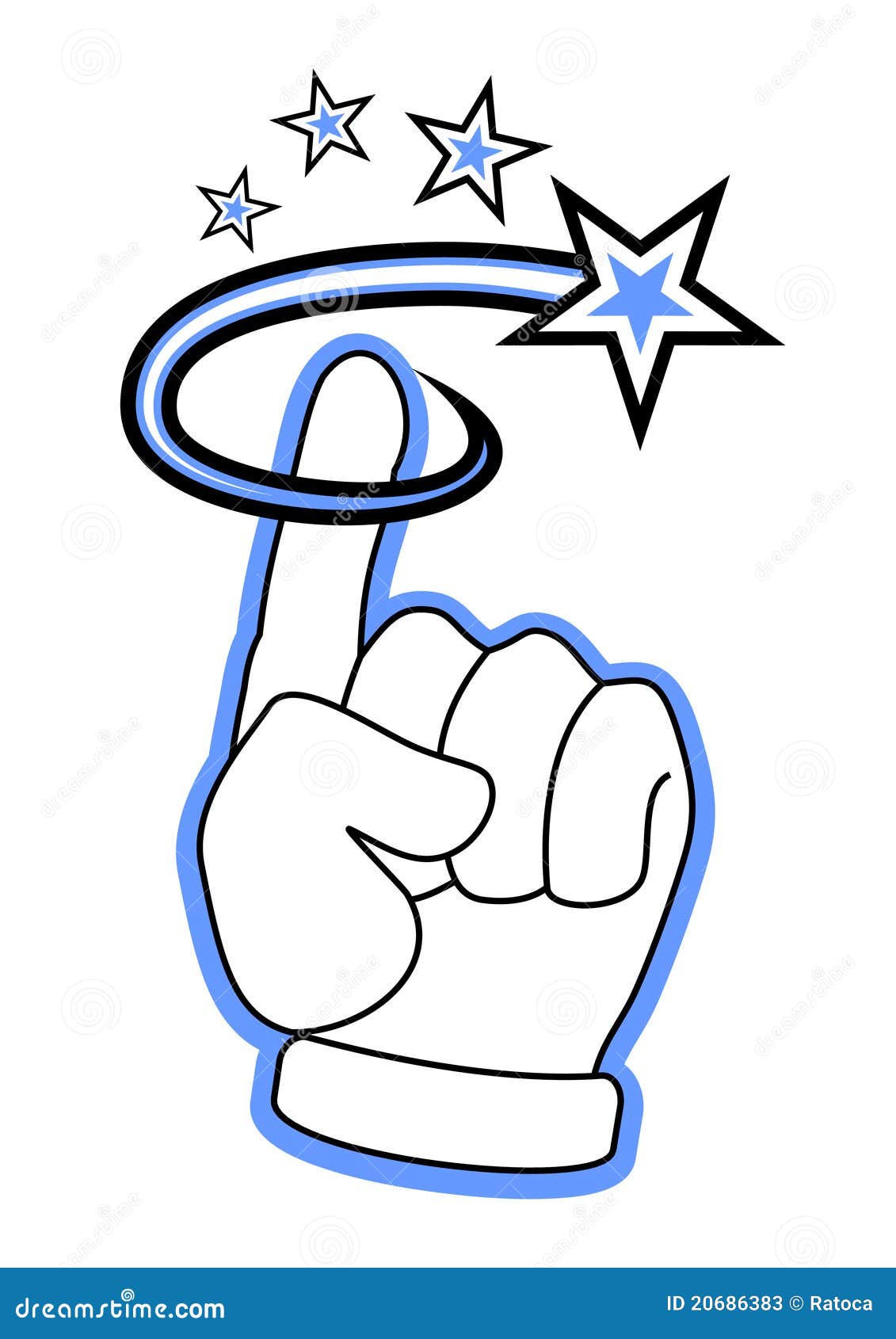 Move hand stock vector. Illustration of move, victory - 20686383