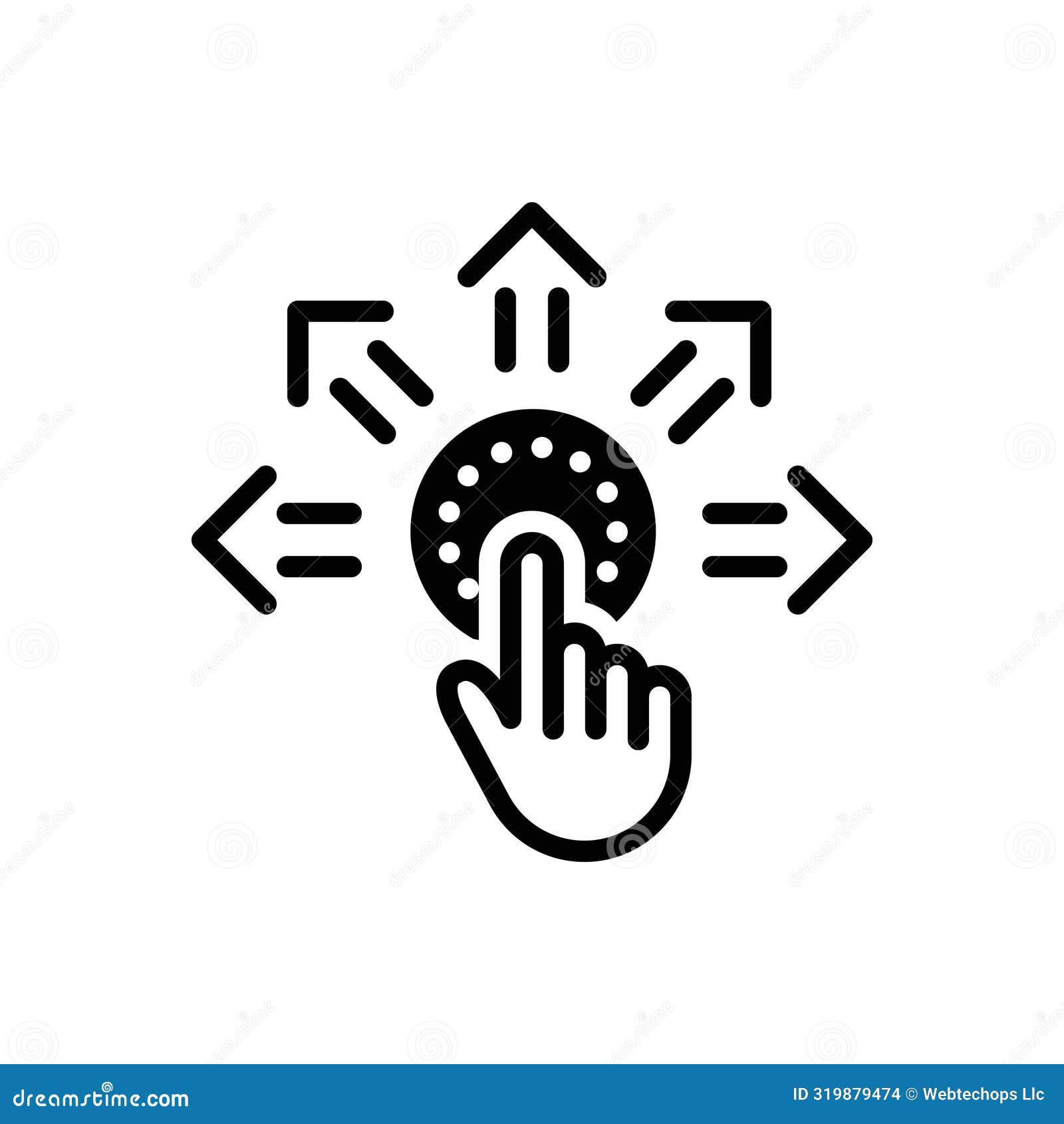 Move Arrow Send In Internet Social App Line And Silhouette Color Icon ...