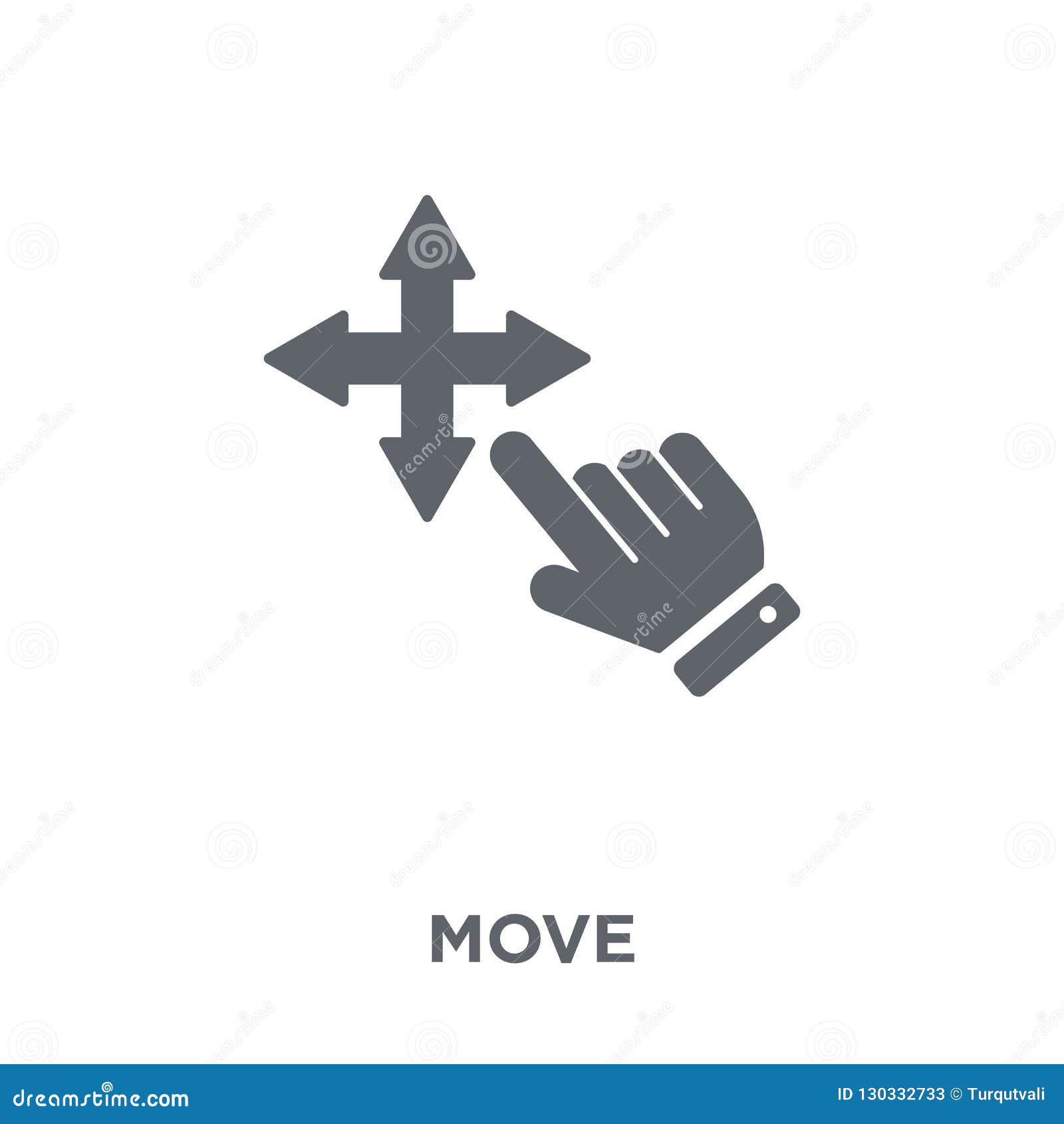 Move icon from collection. stock vector. Illustration of package ...