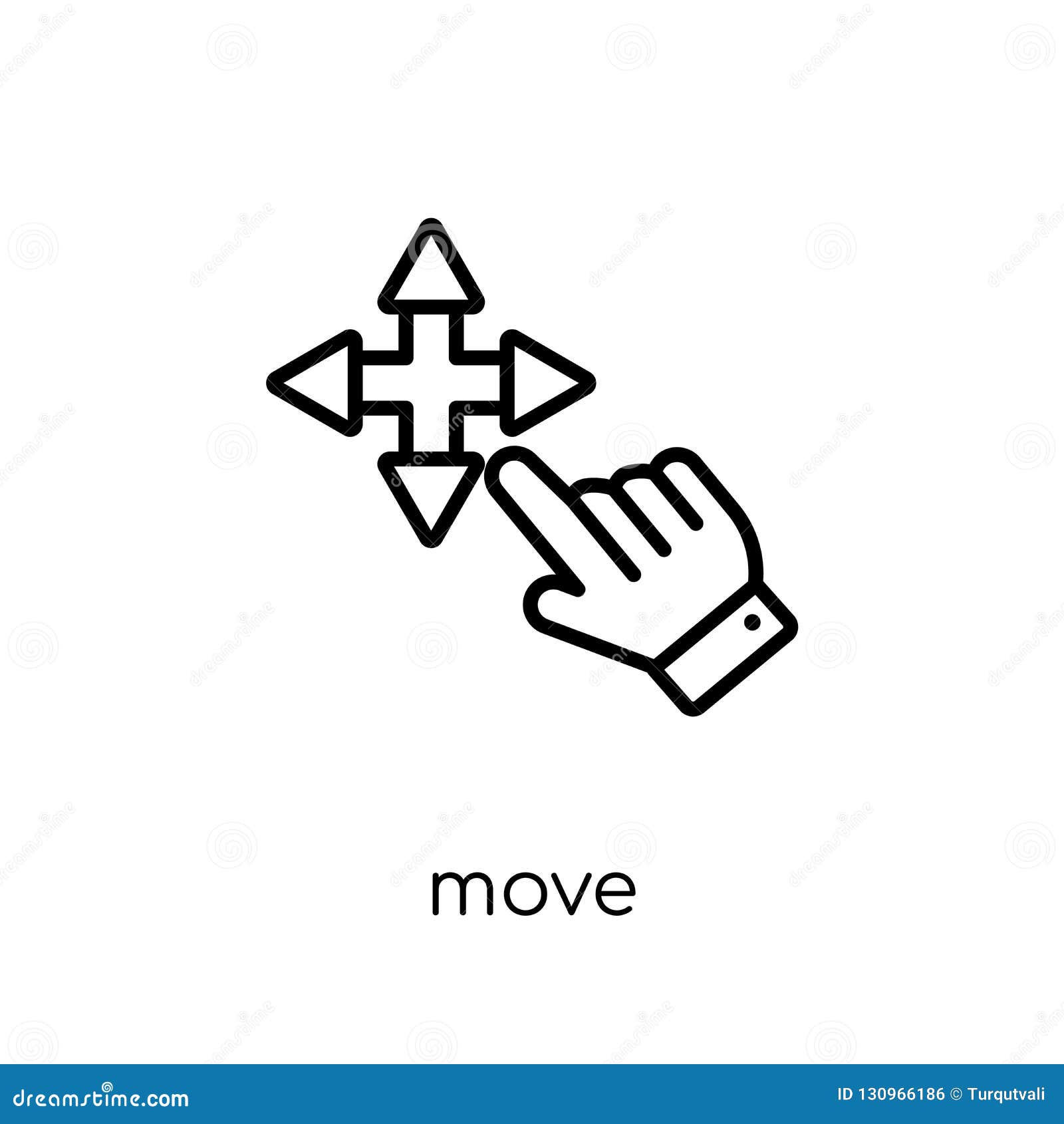 Move icon from collection. stock vector. Illustration of icon - 130966186