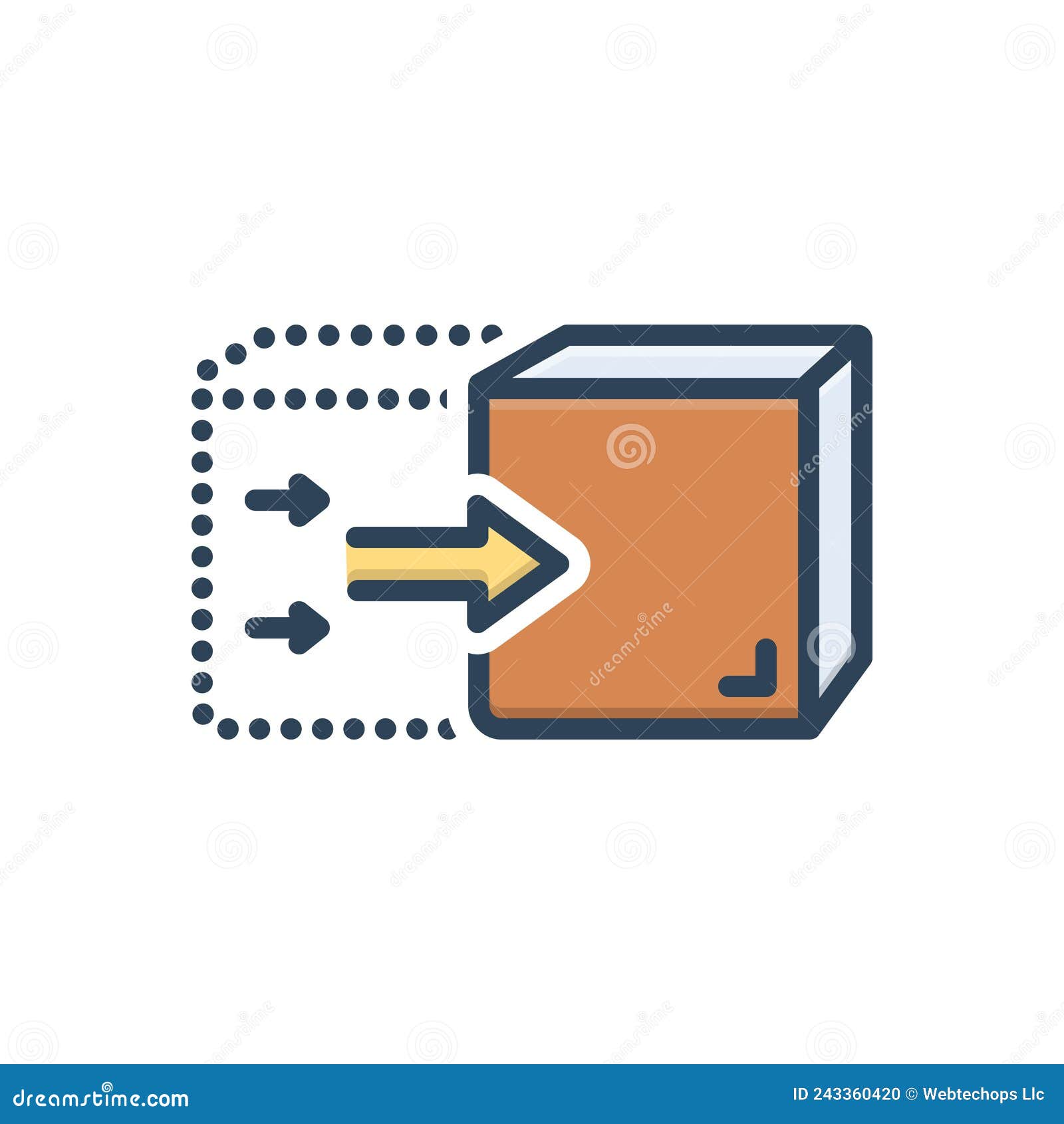 Color Illustration Icon for Move, Proceed and Pass Stock Vector ...