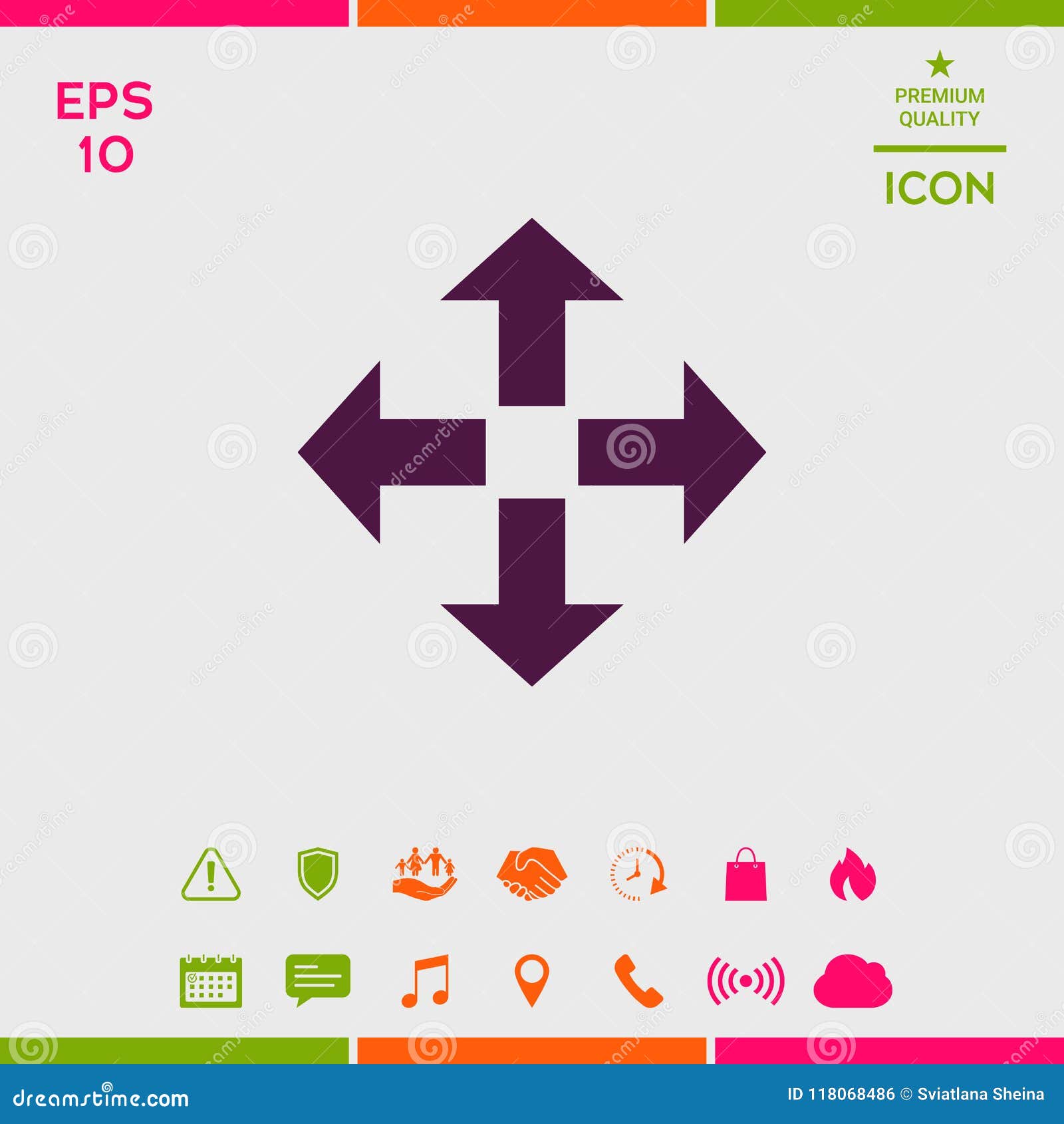 Move icon symbol stock vector. Illustration of interface - 118068486