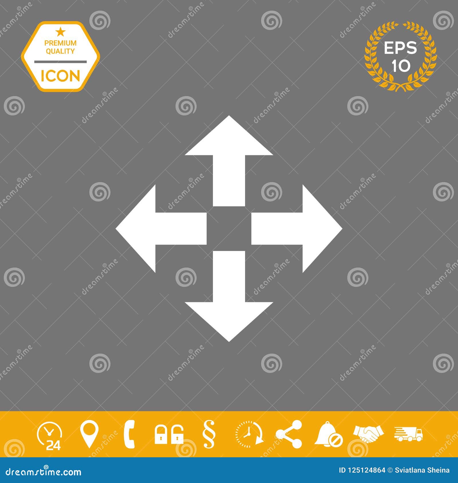 Move Icon Symbol . Graphic Elements for Your Design Stock Vector ...