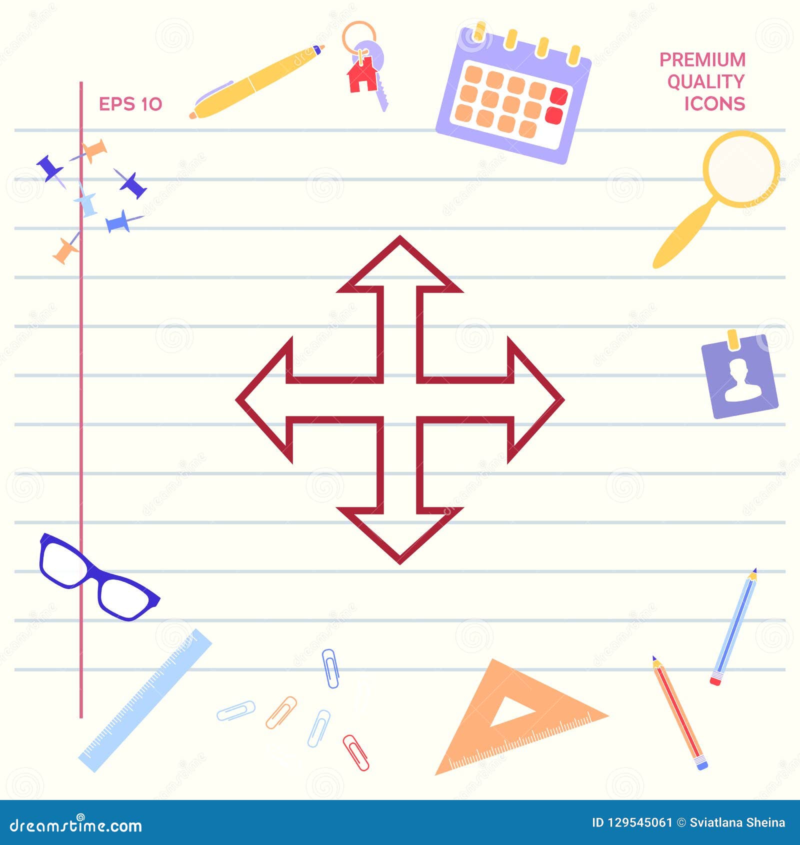 Move Icon Symbol . Graphic Elements for Your Design Stock Vector ...