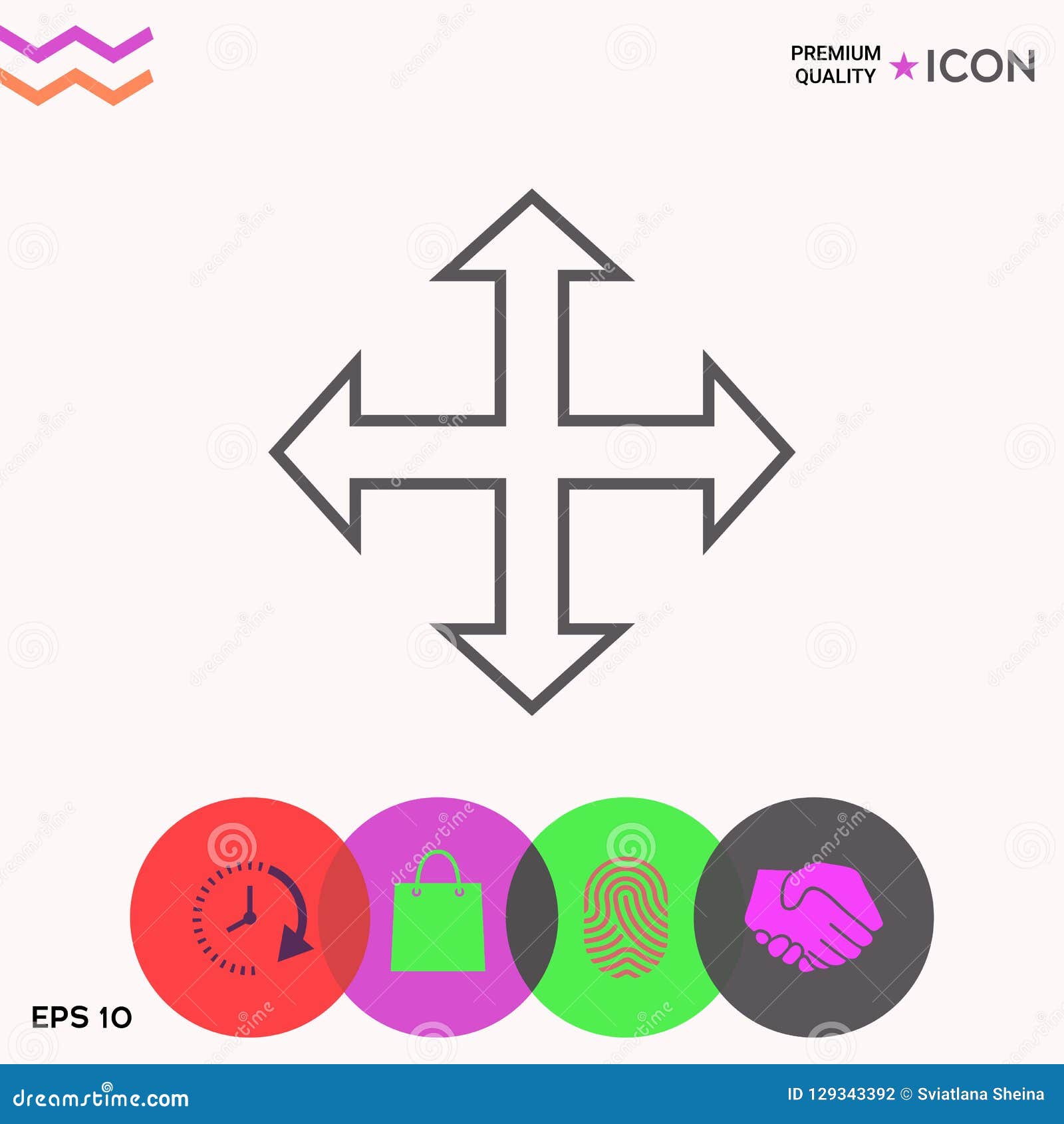 Move icon symbol stock vector. Illustration of leading - 129343392