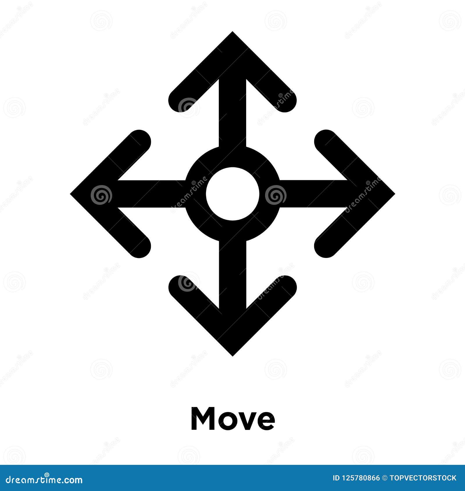 Move Icon Vector Isolated on White Background, Logo Concept of M Stock ...