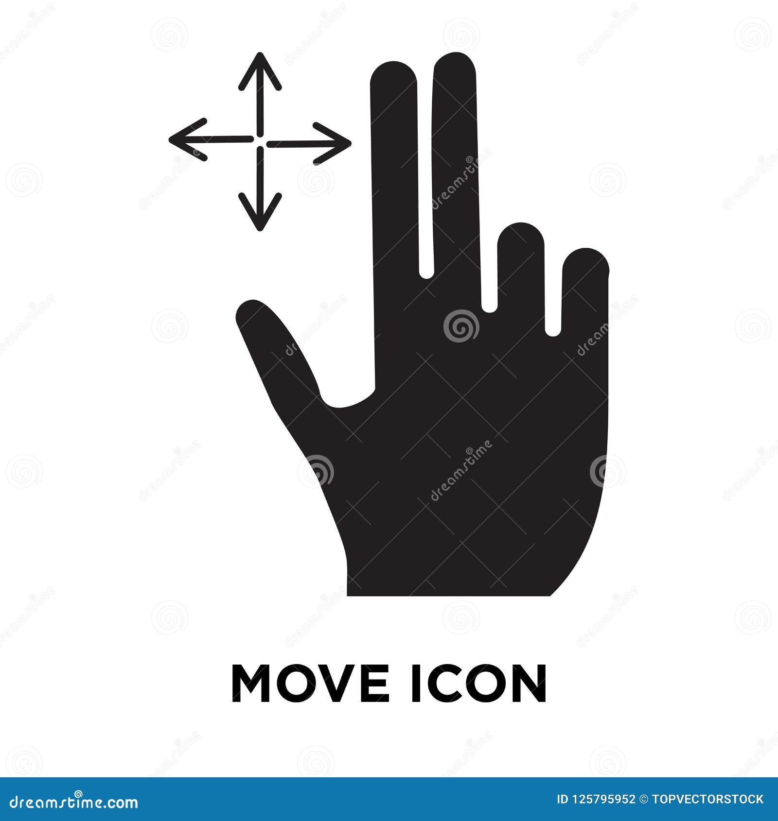 Move Icon Vector Isolated on White Background, Logo Concept of M Stock ...