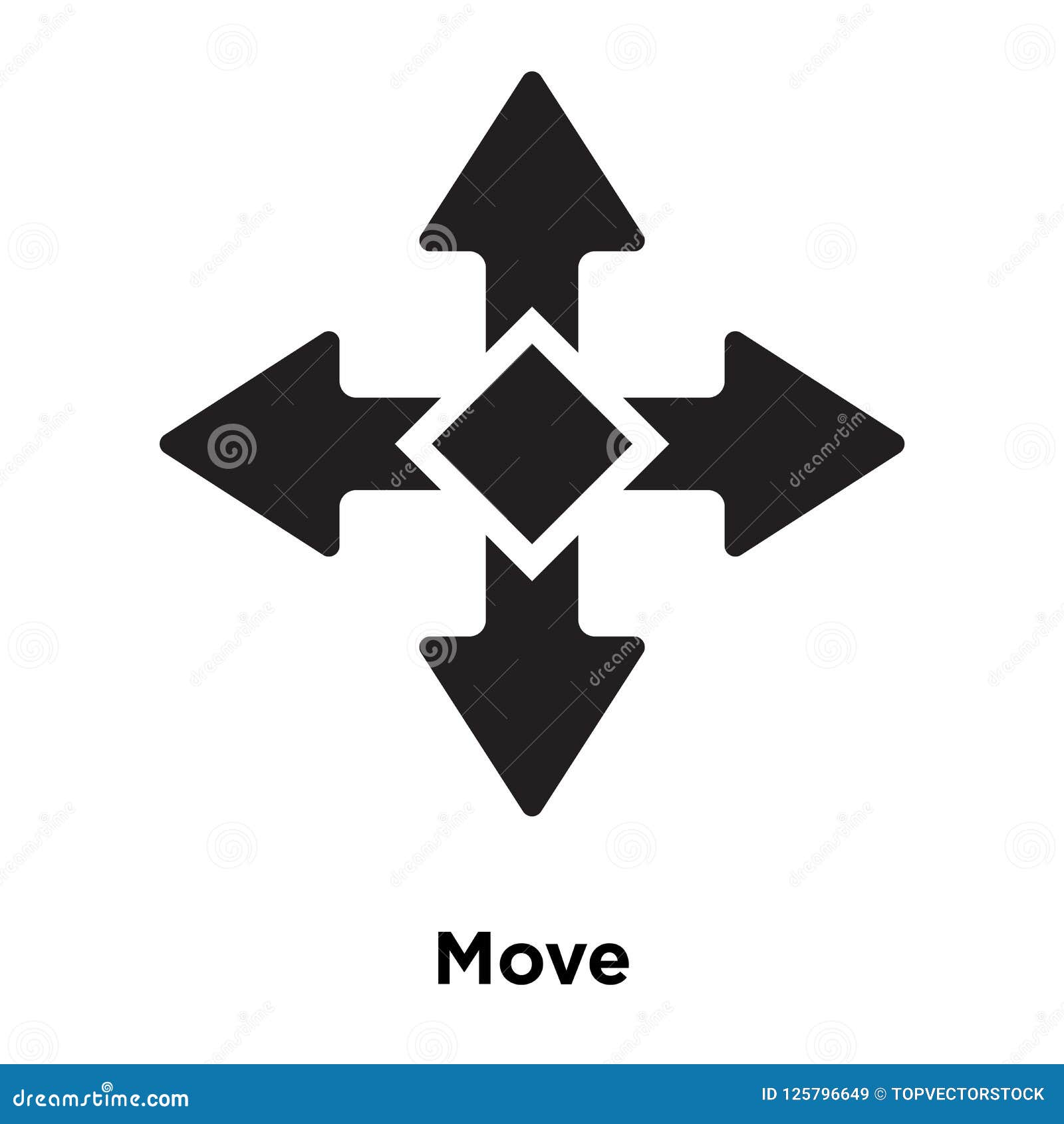Move Icon Vector Isolated on White Background, Logo Concept of M Stock ...