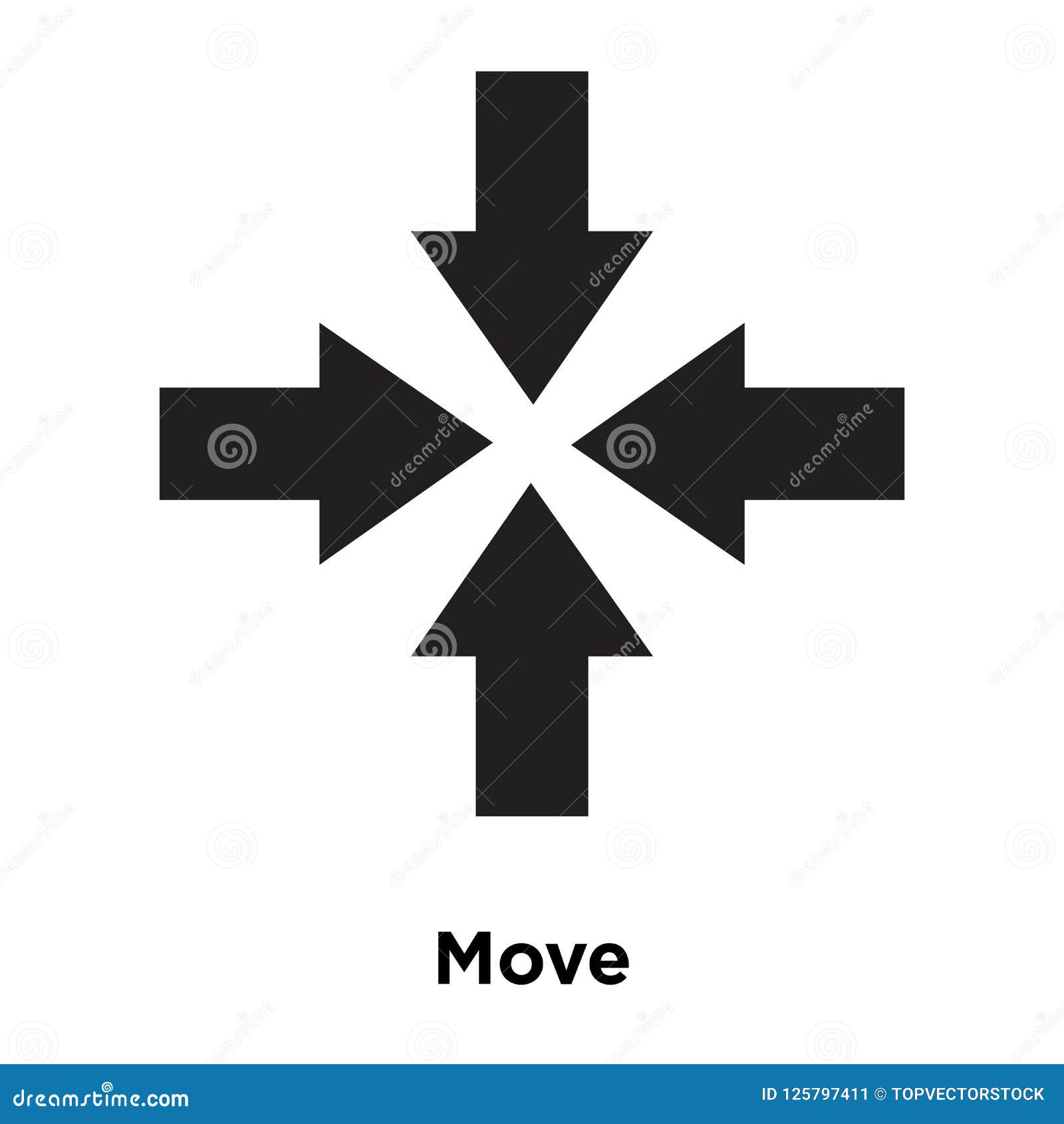 Move Icon Vector Isolated on White Background, Logo Concept of M Stock Vector - Illustration of ...