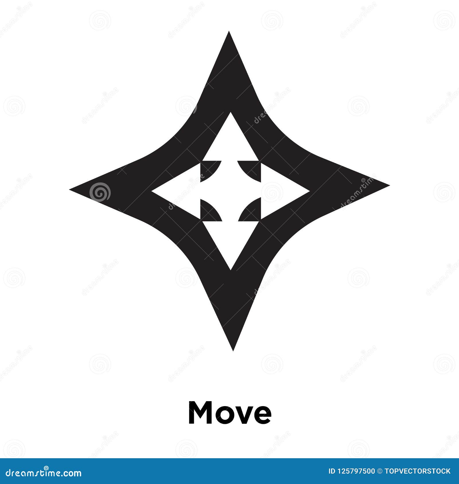 Move Icon Vector Isolated on White Background, Logo Concept of M Stock ...